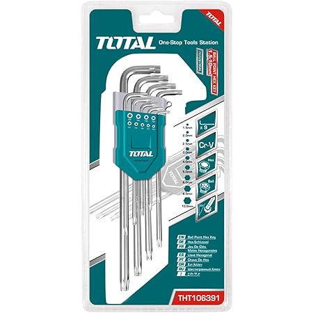 Total Torx Key 9PCS Set, T10-T50, Chrome Vanadium (Cr-V) High ...