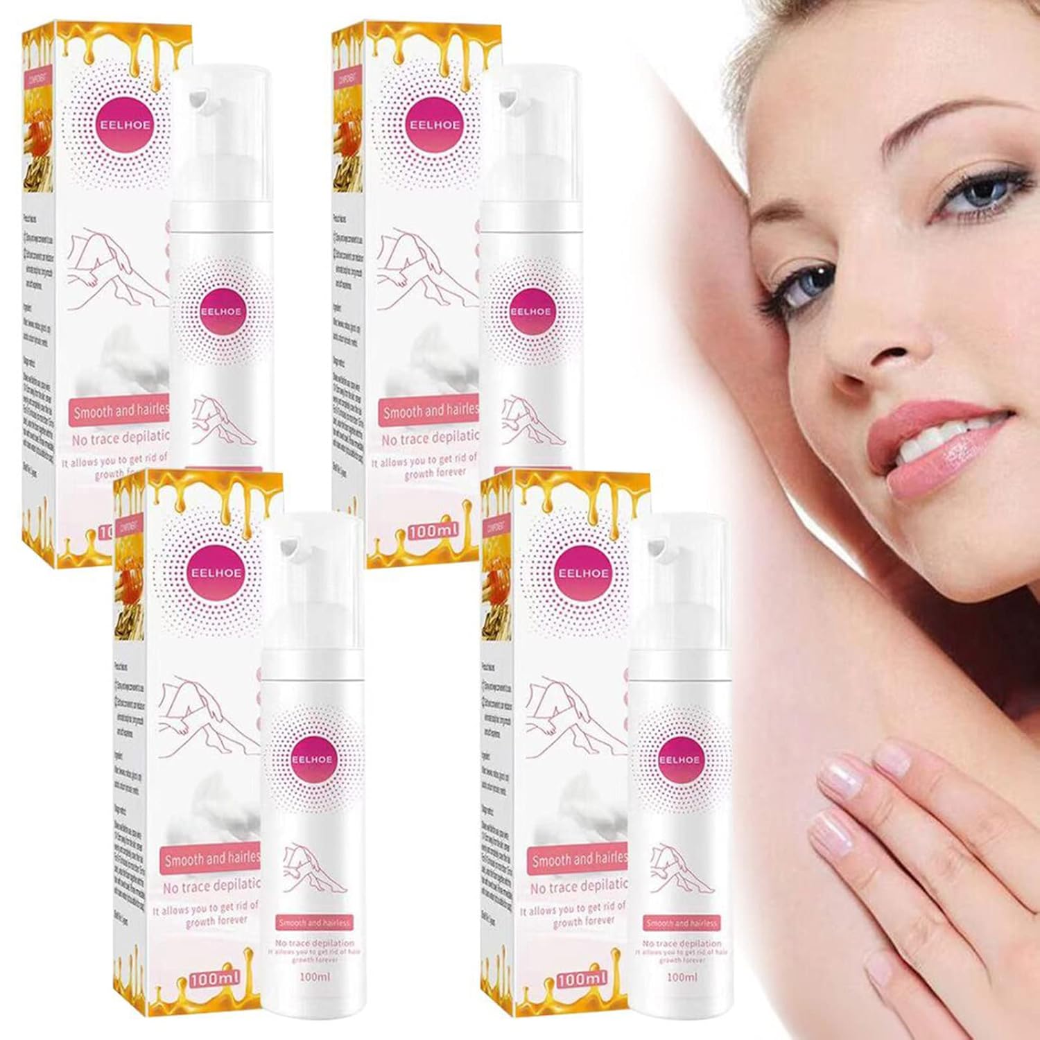 Amazon.com : Beeswax Hair Removal Mousse ,Gentle Beeswax Hair Removal ...