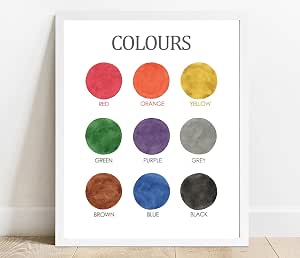 Amazon.com: Educational Colours Chart Posters And Prints Classroom ...