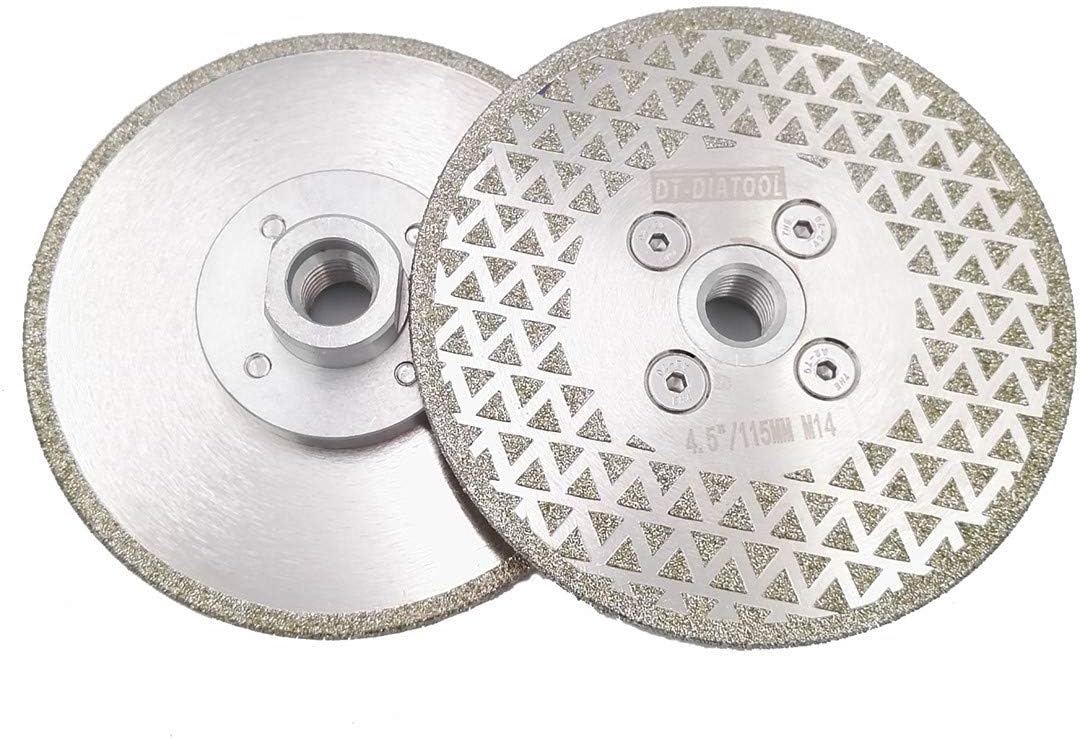 DT-DIATOOL Diamond Cutting and Grinding Discs 2PCS 4.5 Inch / 115mm x ...