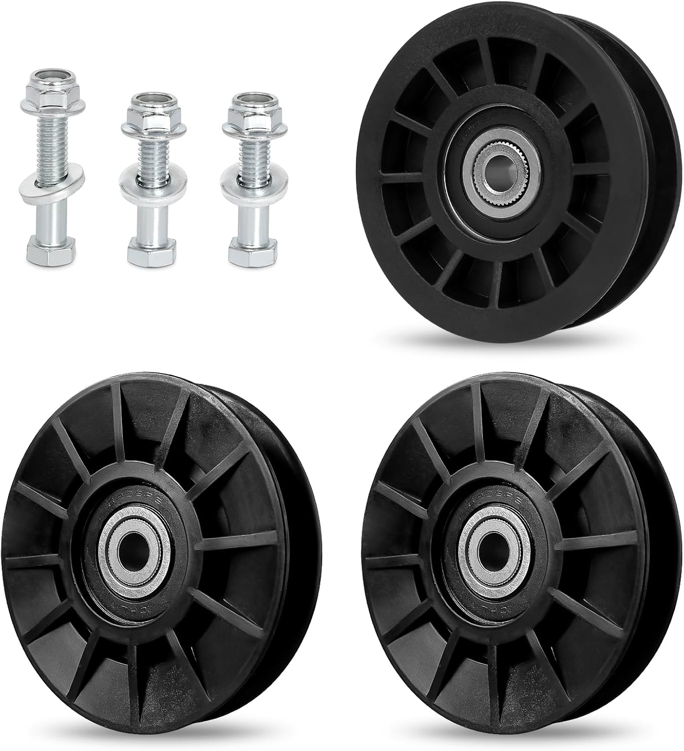 Amazon.com : wyevee 532194326 V-Idler Pulley with 532194327 Flat Idler ...