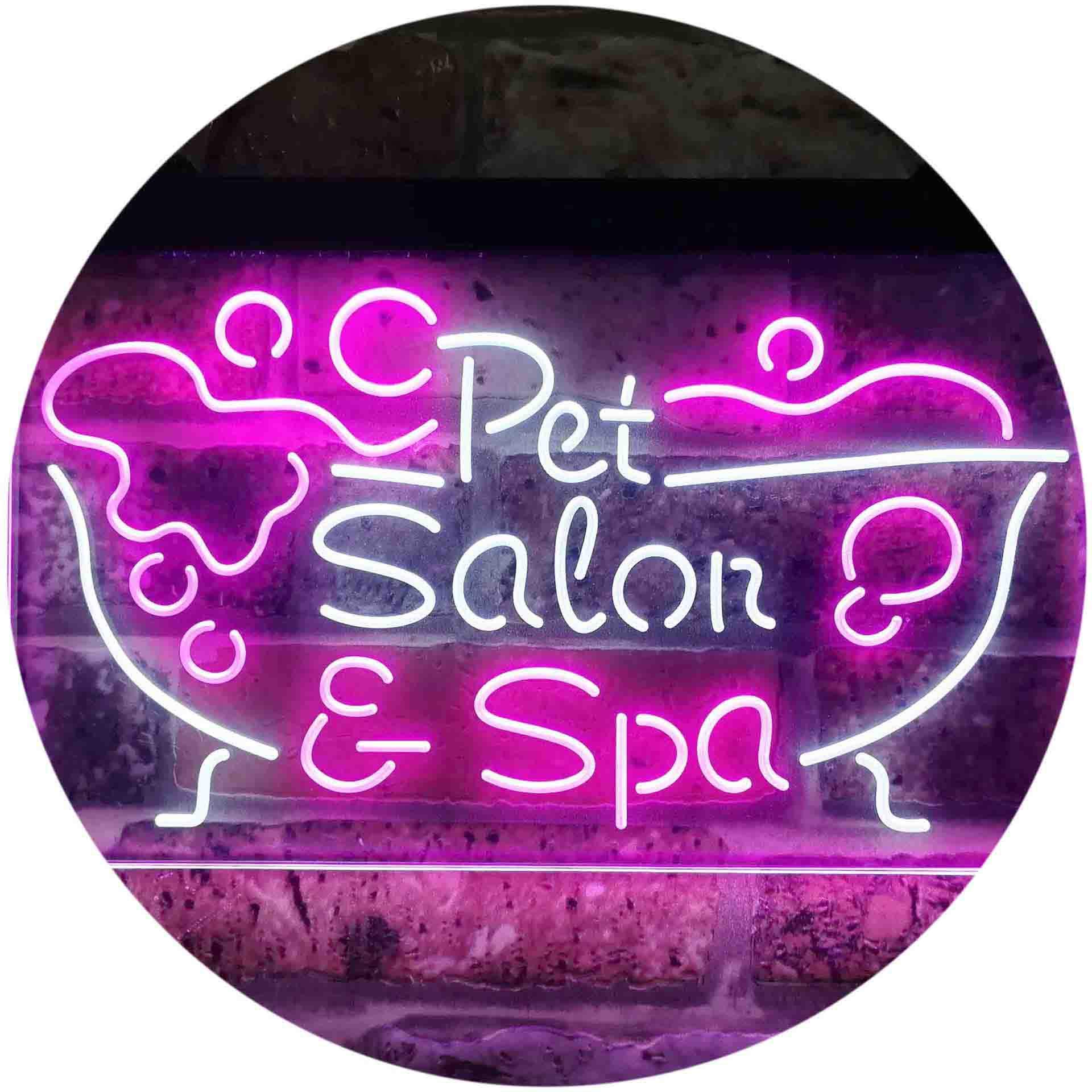 Amazon.com : ADVPRO Pet Salon Spa Dog Cat Grooming Dual Color LED Neon ...