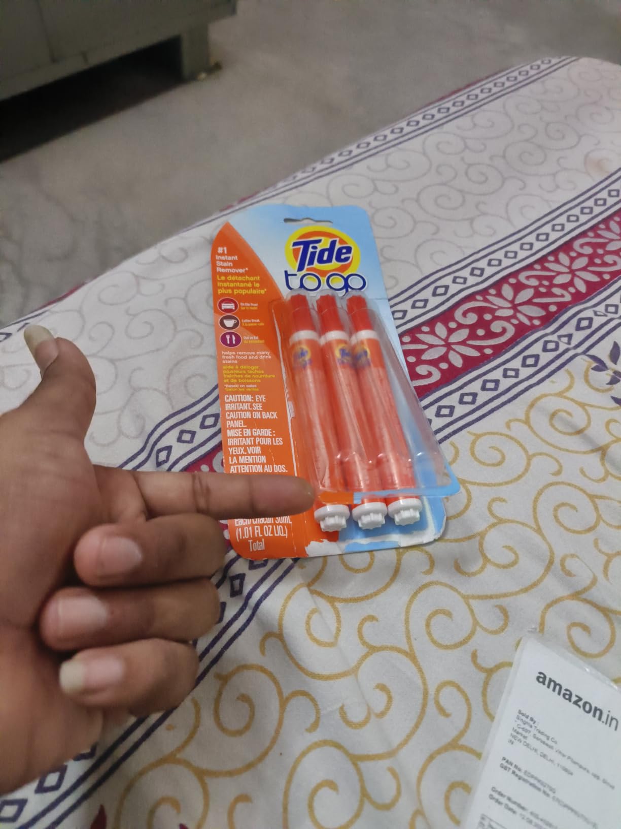 Tide To Go Instant Stain Remover Liquid Pen, 3 Count, Fresh : Amazon.in ...