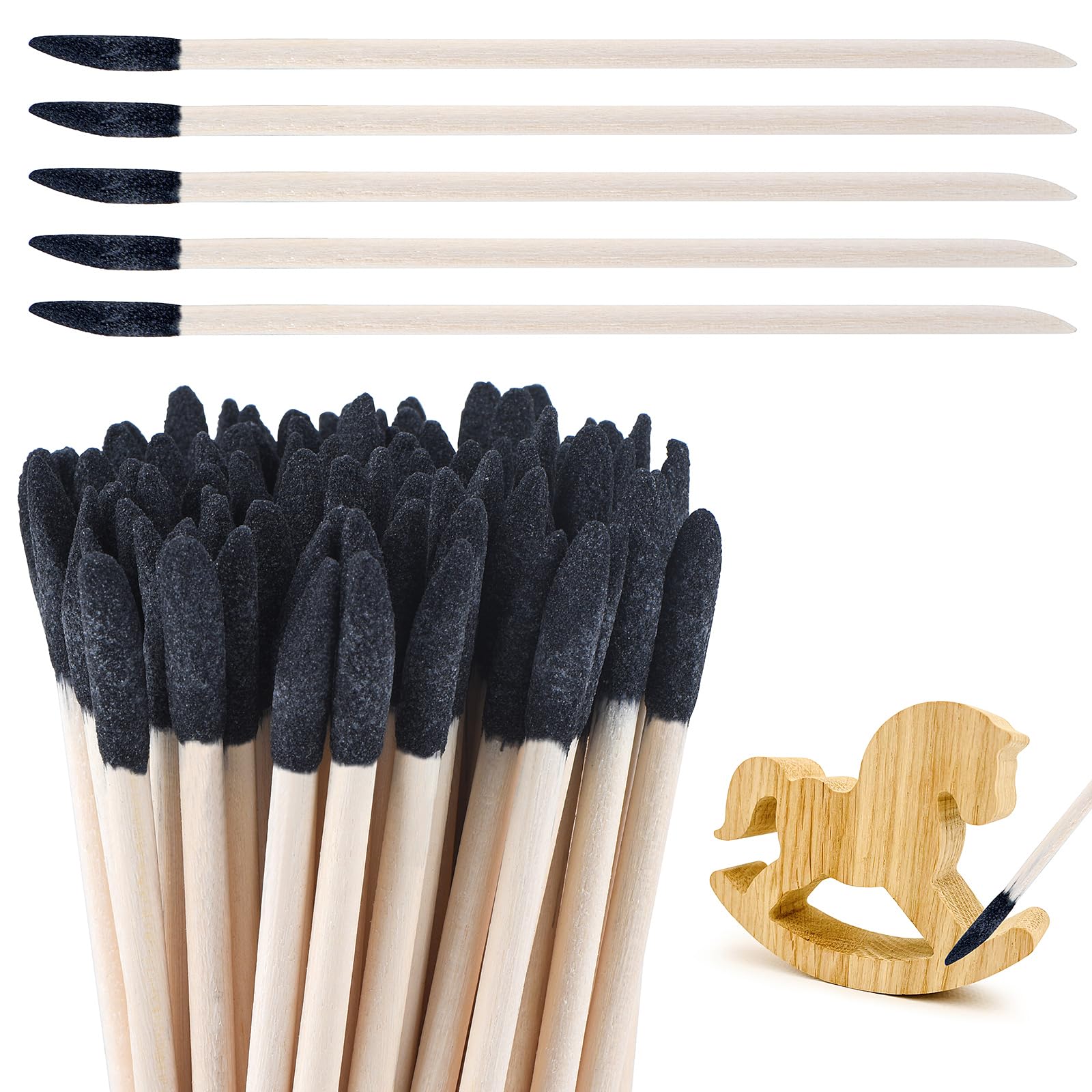 80 Pcs Sanding Sticks, 280 Grits Beveled Sanding Sticks Fine Detailing ...