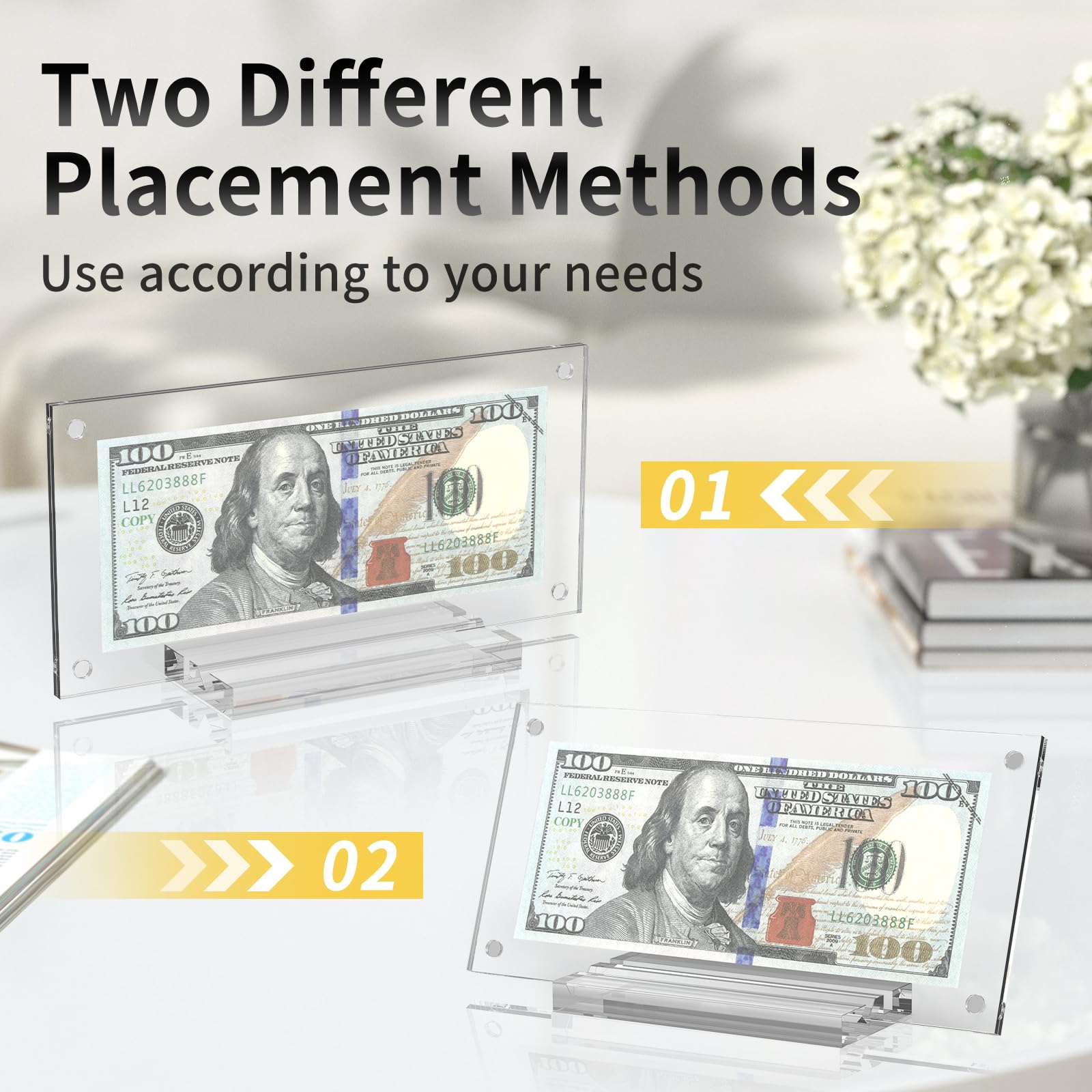 Snapklik.com : 3 Pack Dollar Bill Frame, Money Frame Dollar Bill Case ...