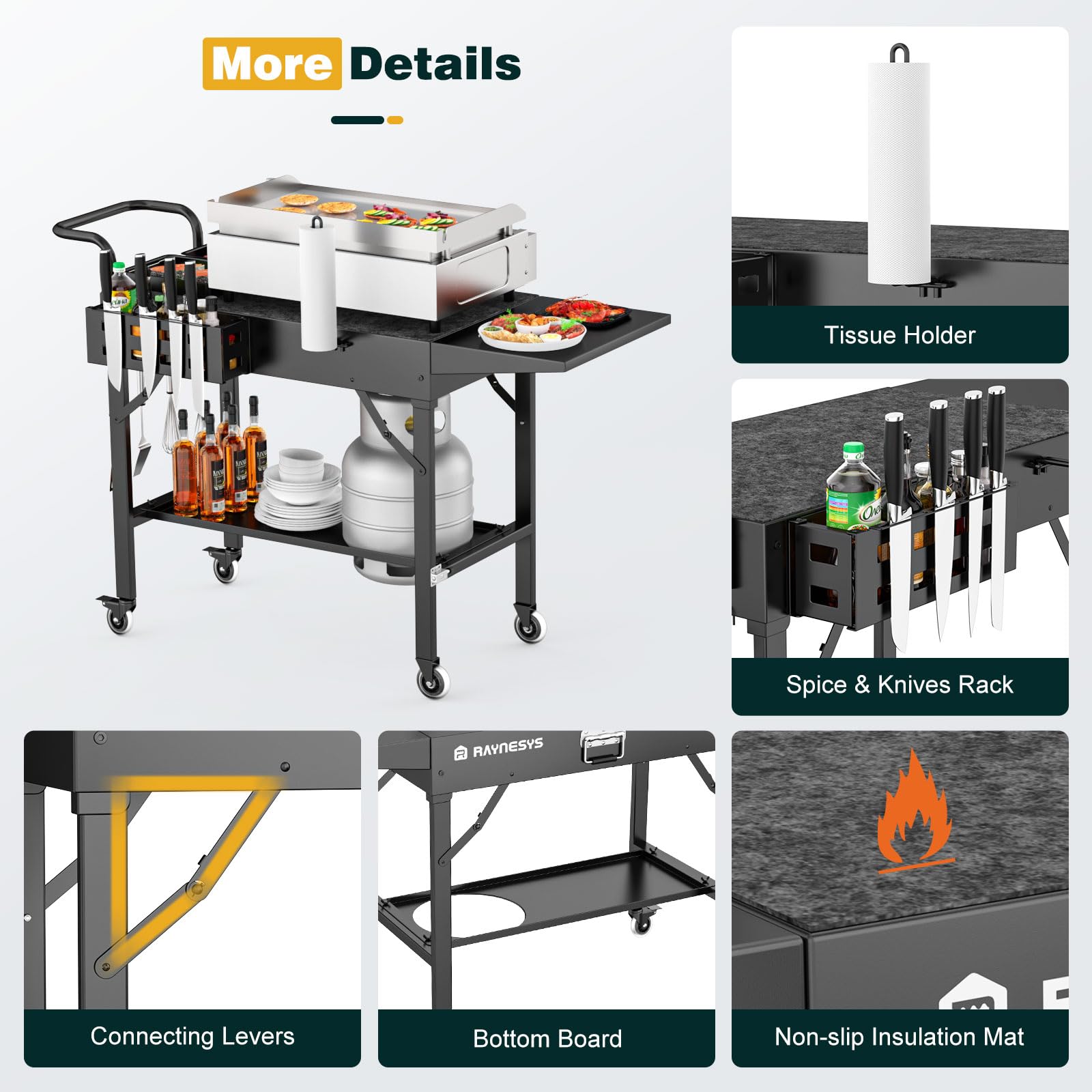 Snapklik.com : Outdoor Grill Table, Blackstone Griddle Stand, 440lbs ...
