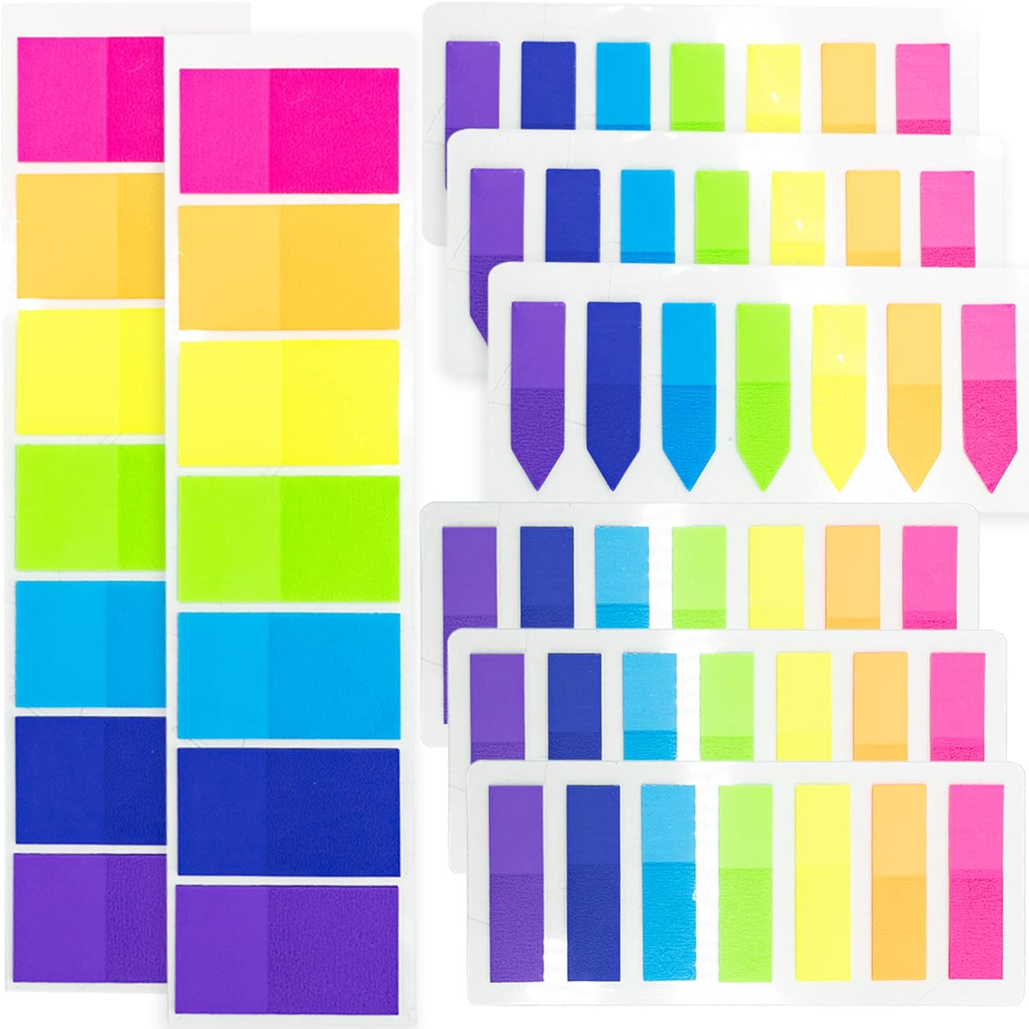 1120 PCS Flags Index Tabs,Colored Page Markers Rectangle Sticky Notes ...