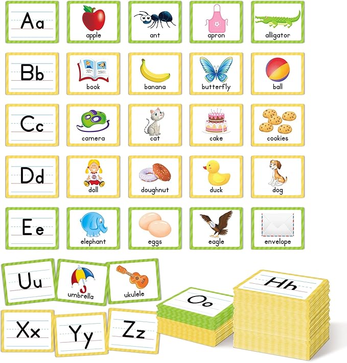 Amazon.com: EAMAY Alphabet Pocket Chart Cards for Classroom, Bulletin ...