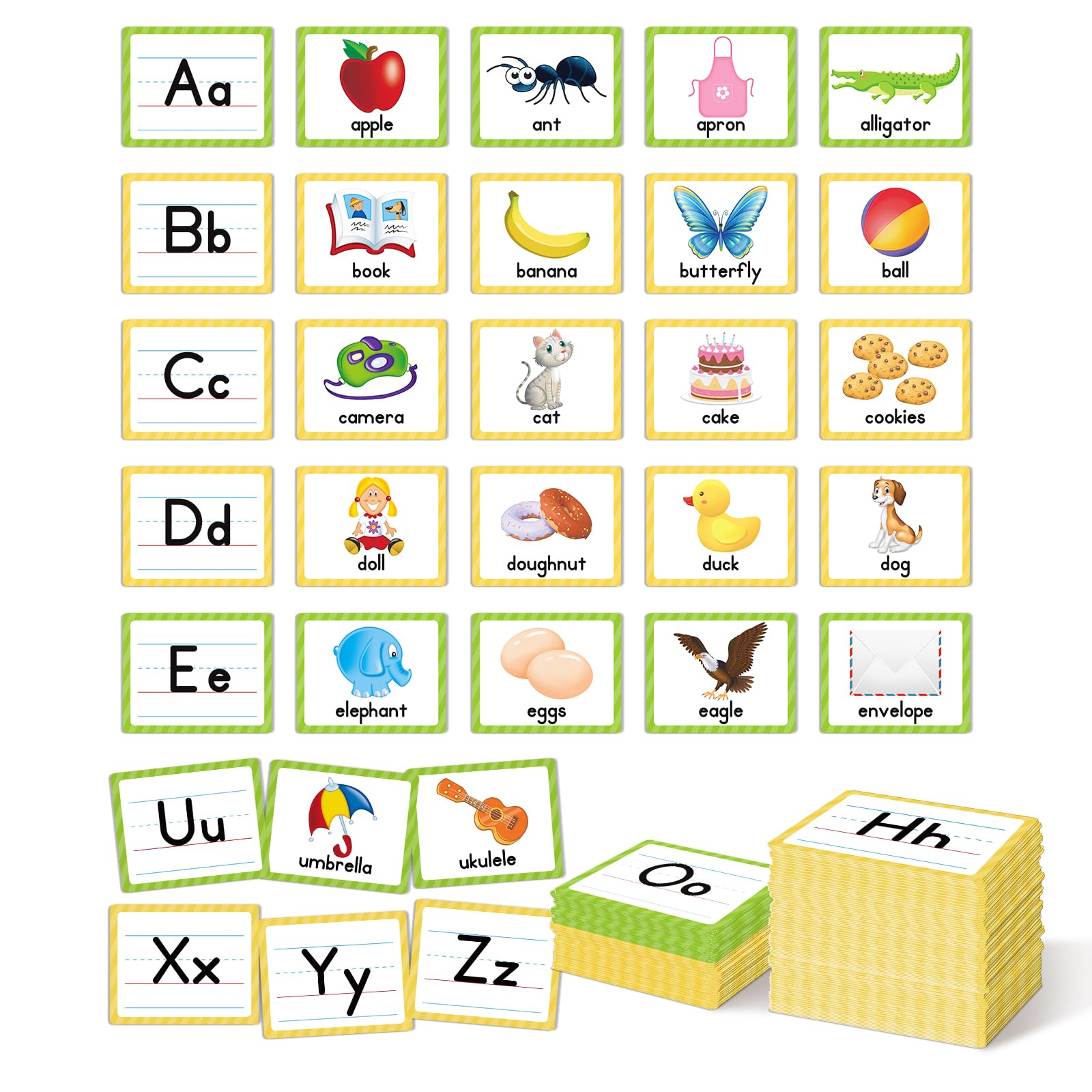 Amazon.com: EAMAY Alphabet Pocket Chart Cards for Classroom, Bulletin ...