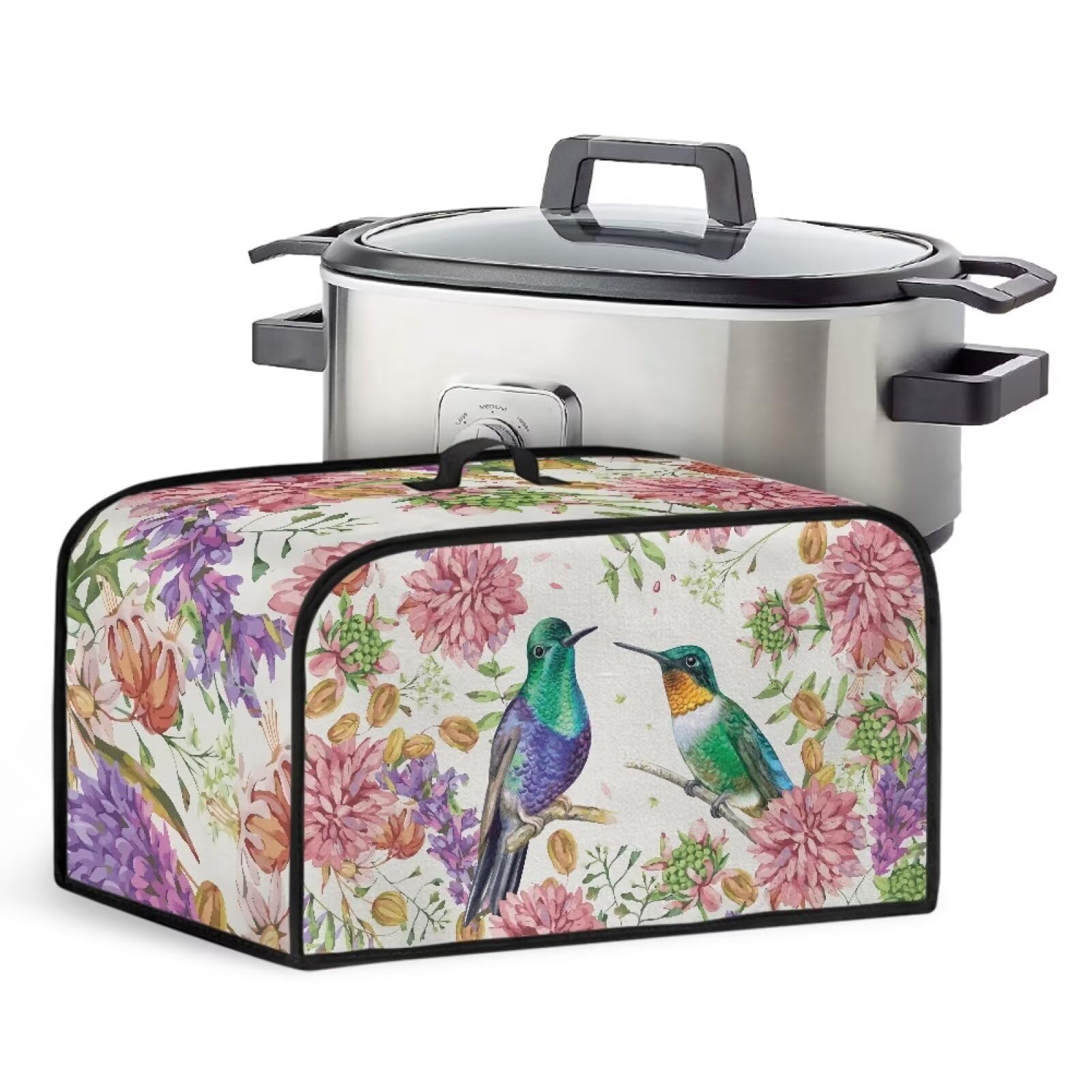 Amazon.com: TODIYADDU Hummingbird Floral Slow Cooker Cover for Women ...
