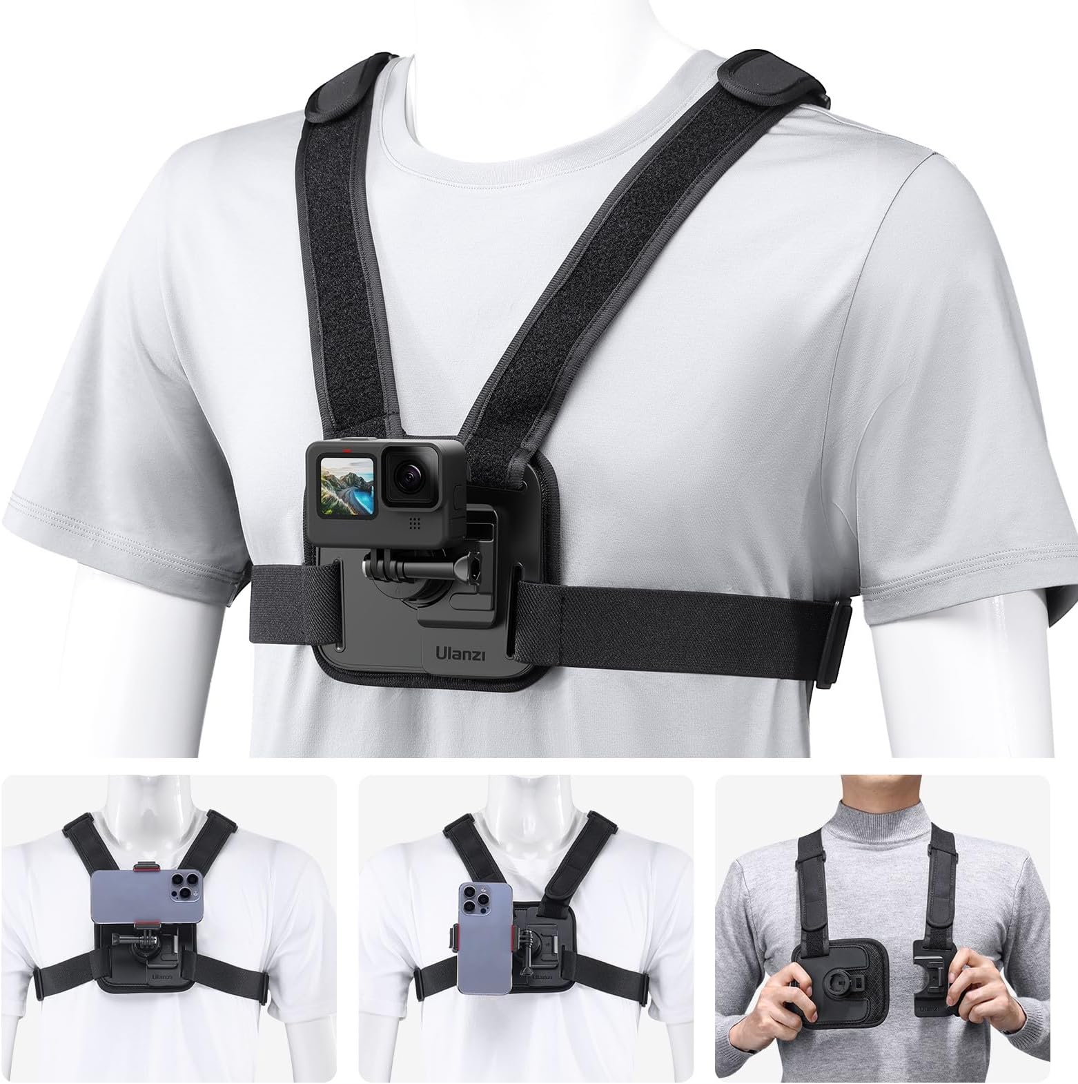 Amazon.com: Adaptom° Phone Chest Strap Mount, Chest Mount Harness for ...