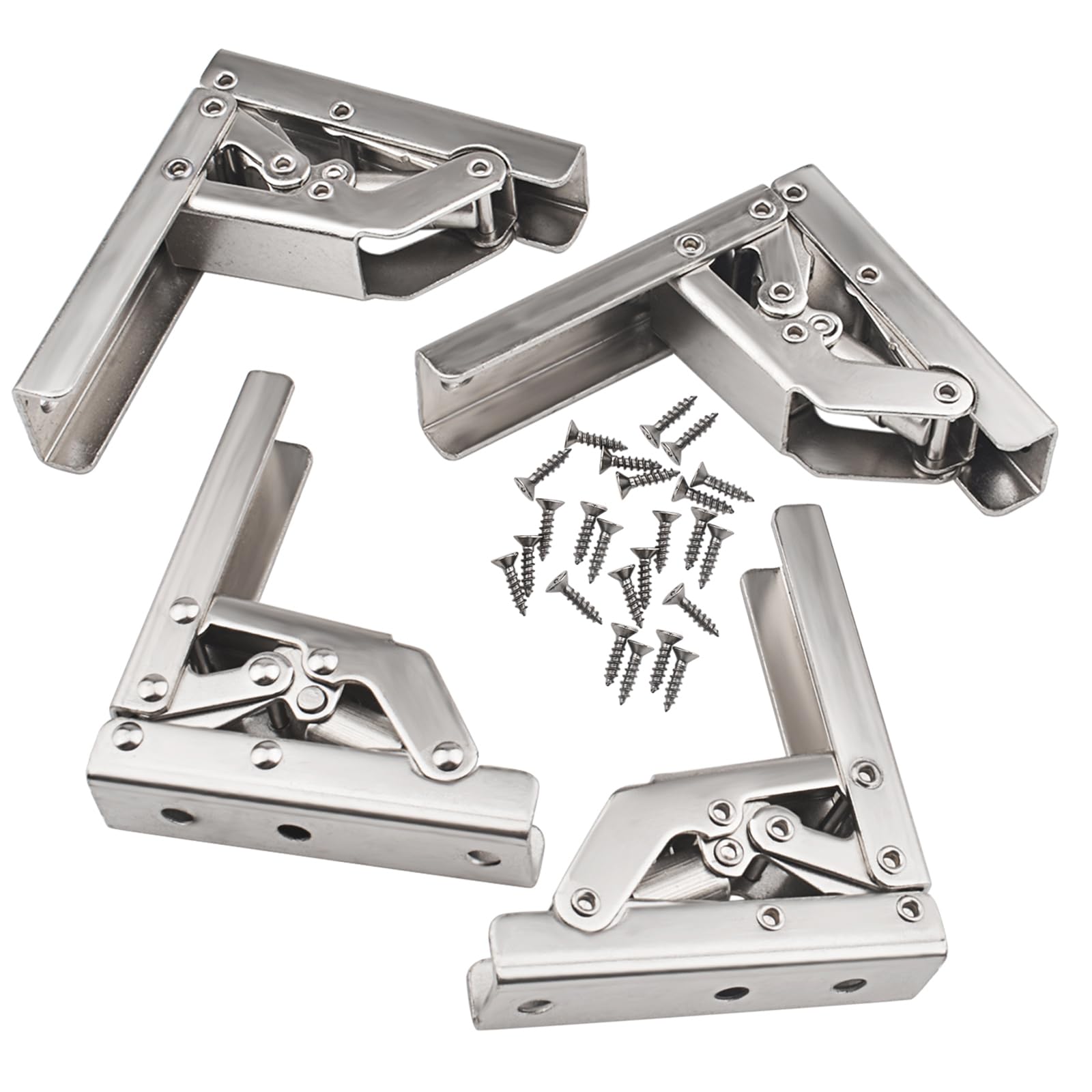 EWONICE 90 Degree Folding Door/Shelf Hinge Hidden Bracket Table Holder ...