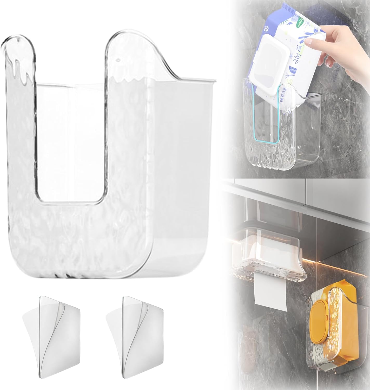 Amazon.com: Kitchen Wipes Storage Box, No Punching Wall Mounted Tissue ...