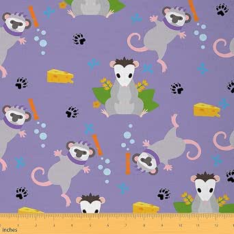 Amazon.com: Kids Opossum Upholstery Fabric for Chairs Sofa Possums ...