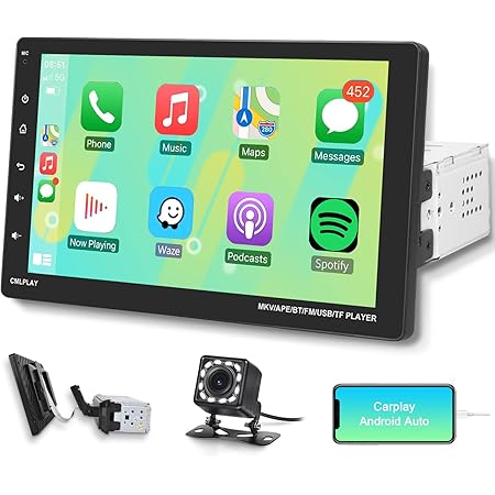 Single Din Touch Screen Car Stereo Apple Carplay Android Auto Mirror ...