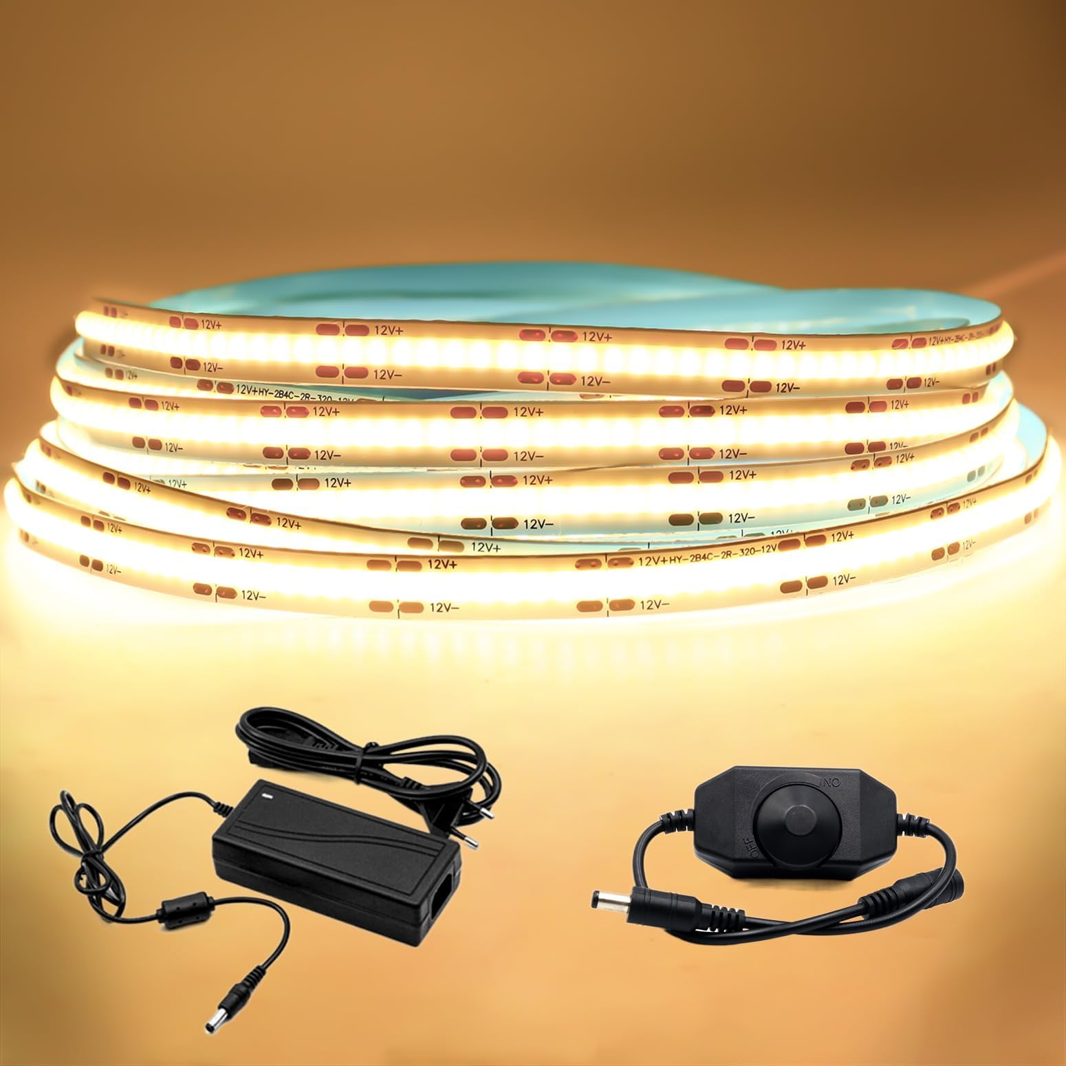 Lepro Striscia LED 5M 300LED SMD2835 Dimmerabile, LED Strisce 15W ...