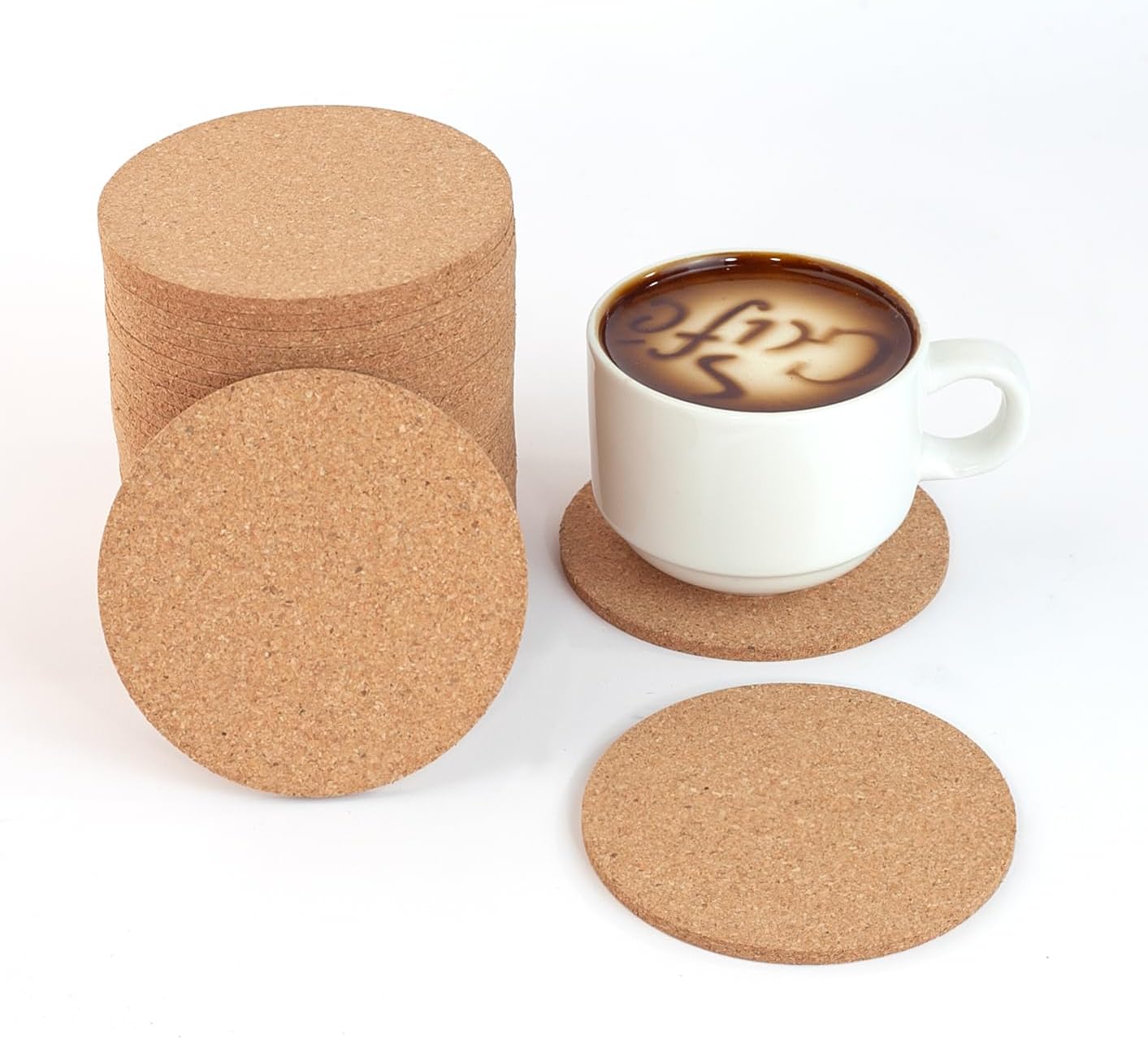 Amazon.com: 10pcs 7mm Extra Thick Cork Coasters for Drinks 3.9 ...