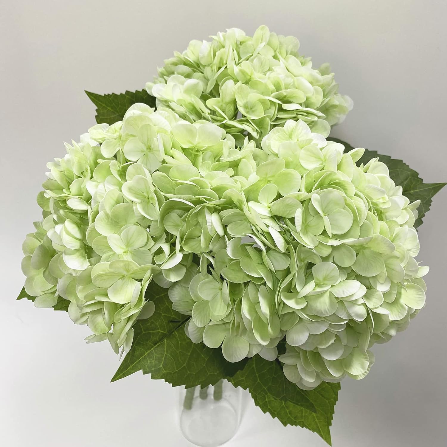 Amazon.com: 3 Pcs 21in Artificial Hydrangea Flower Large Natural Lifelike Real Touch Hydrangea ...
