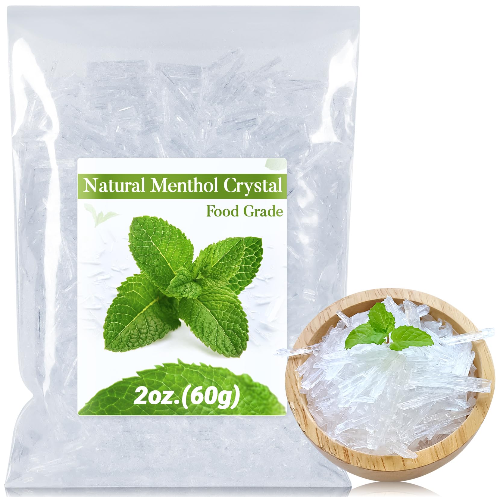 Amazon.com: MAQIHAN 2oz Menthol Crystal Bulk - Food Grade Menthol ...