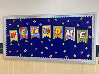 Amazon.com: Colorful Welcome Bulletin Board Set Classroom Decoration ...