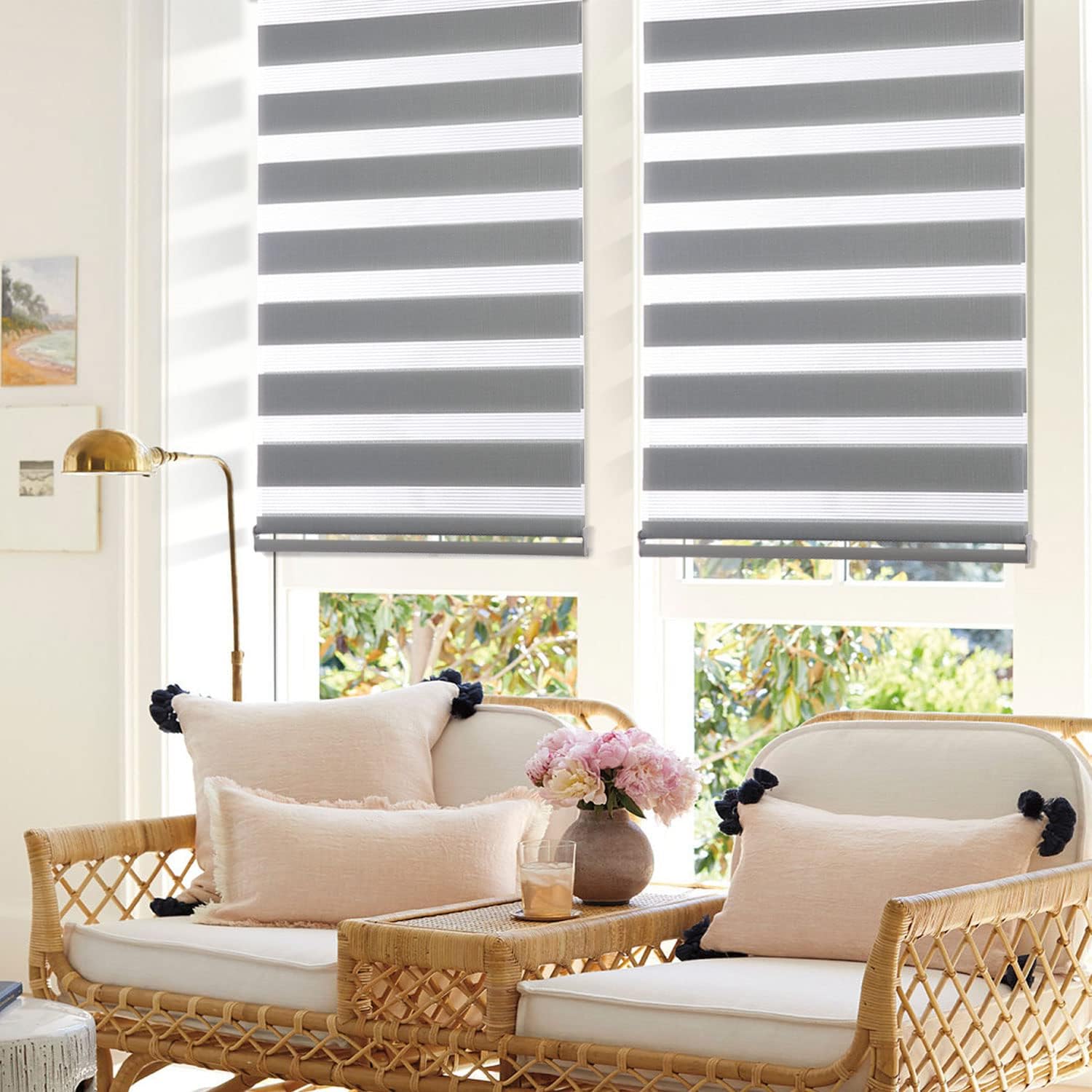 Amazon.com: MYshade Zebra Blinds for Windows Cordless Windows Shades ...