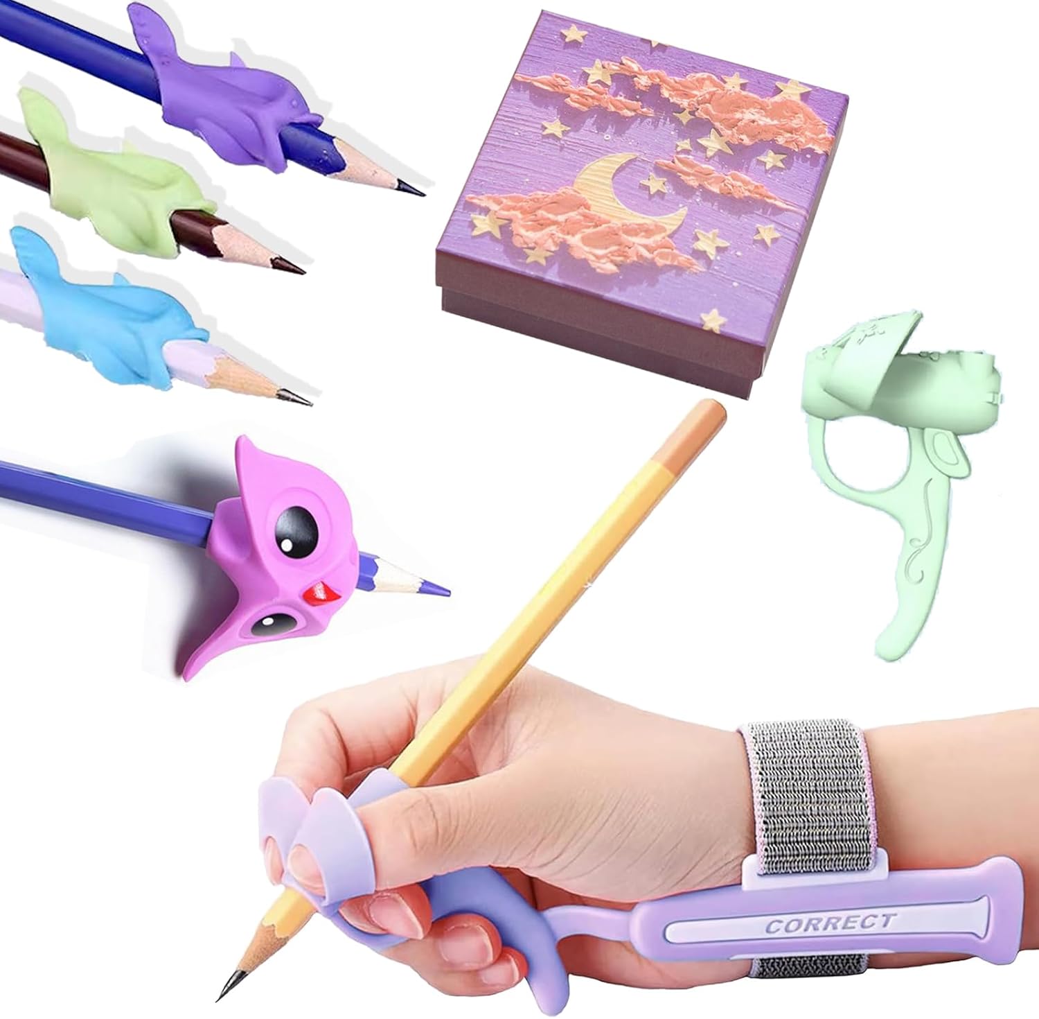 Amazon.com : Purple Gift Sets, Upgraded Pencil Grips for Kids ...