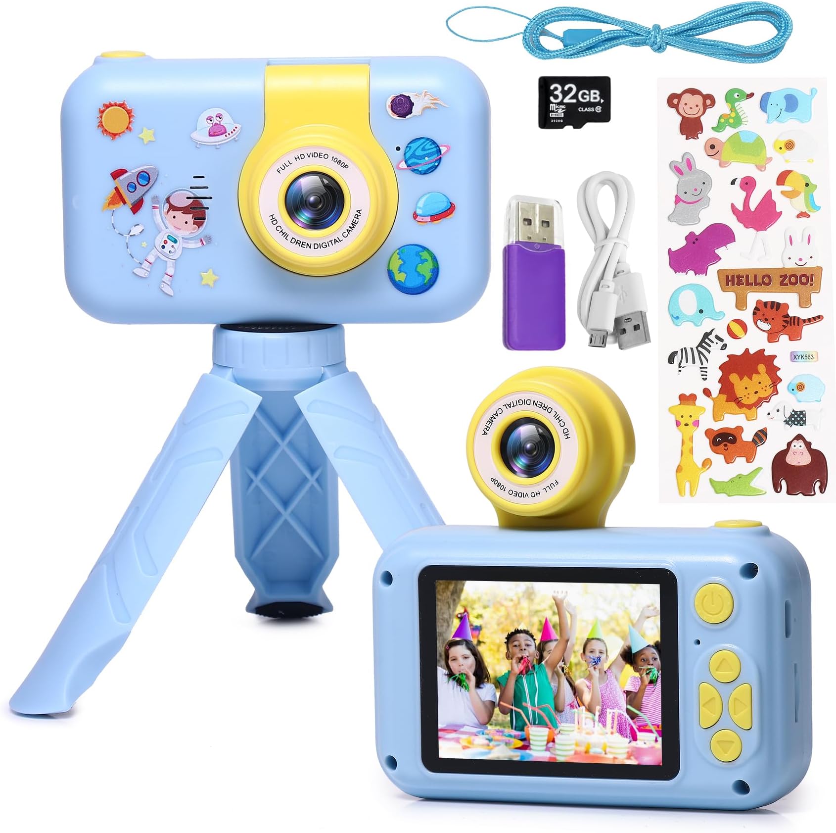 Amazon.com : Kids Camera,2.4in IPS Screen Digital Camera,180°Flip Lens ...