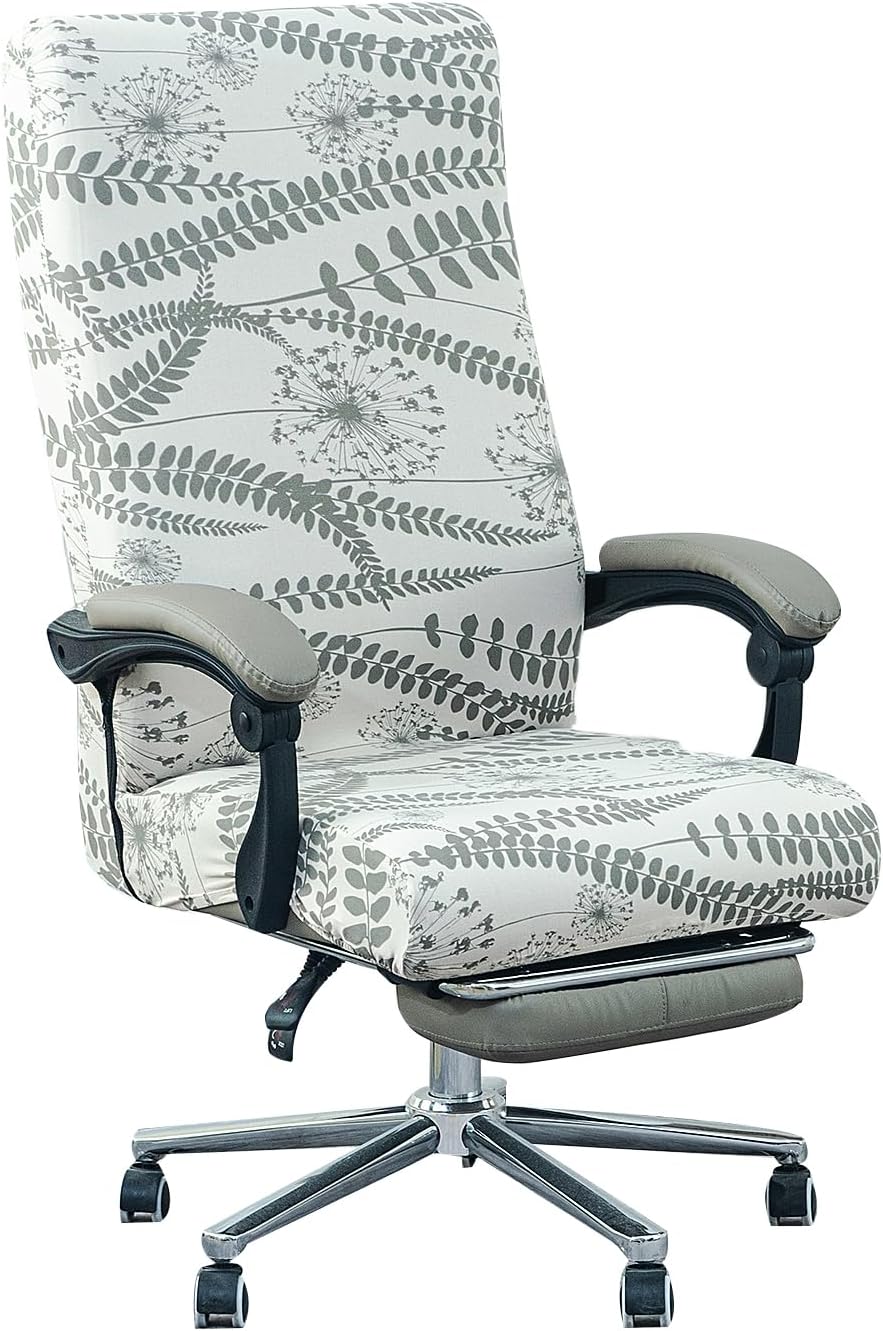 Amazon.com: 1pcFloral Pattern Office Chair Cover, Rotating Desk Chair ...