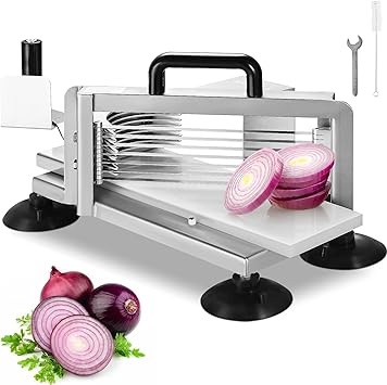 Amazon.com: VEVOR Commercial Tomato Slicer, 3/16 inch Tomato Cutter ...
