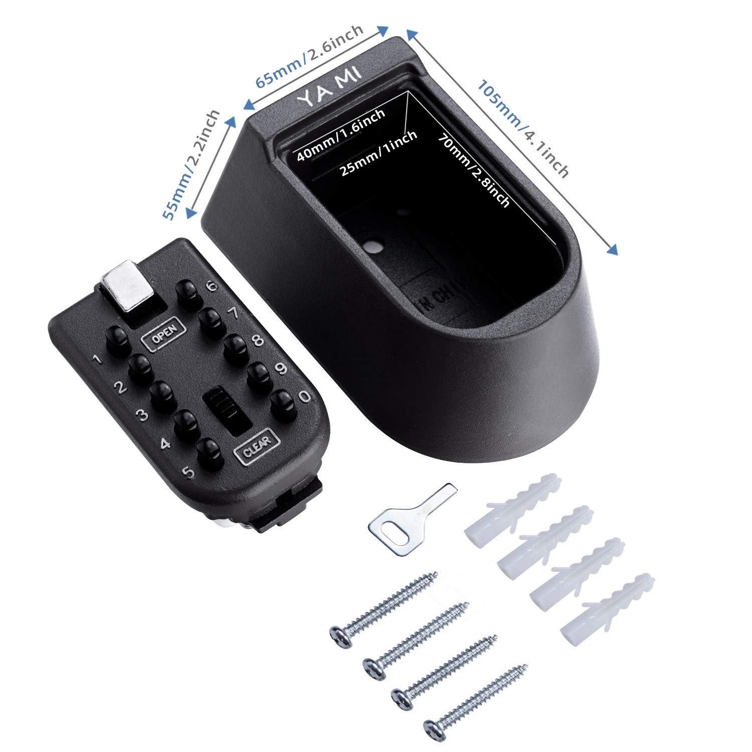 Snapklik.com : Exterior Outdoor Waterproof Hide Wall Mounted Key Safe ...