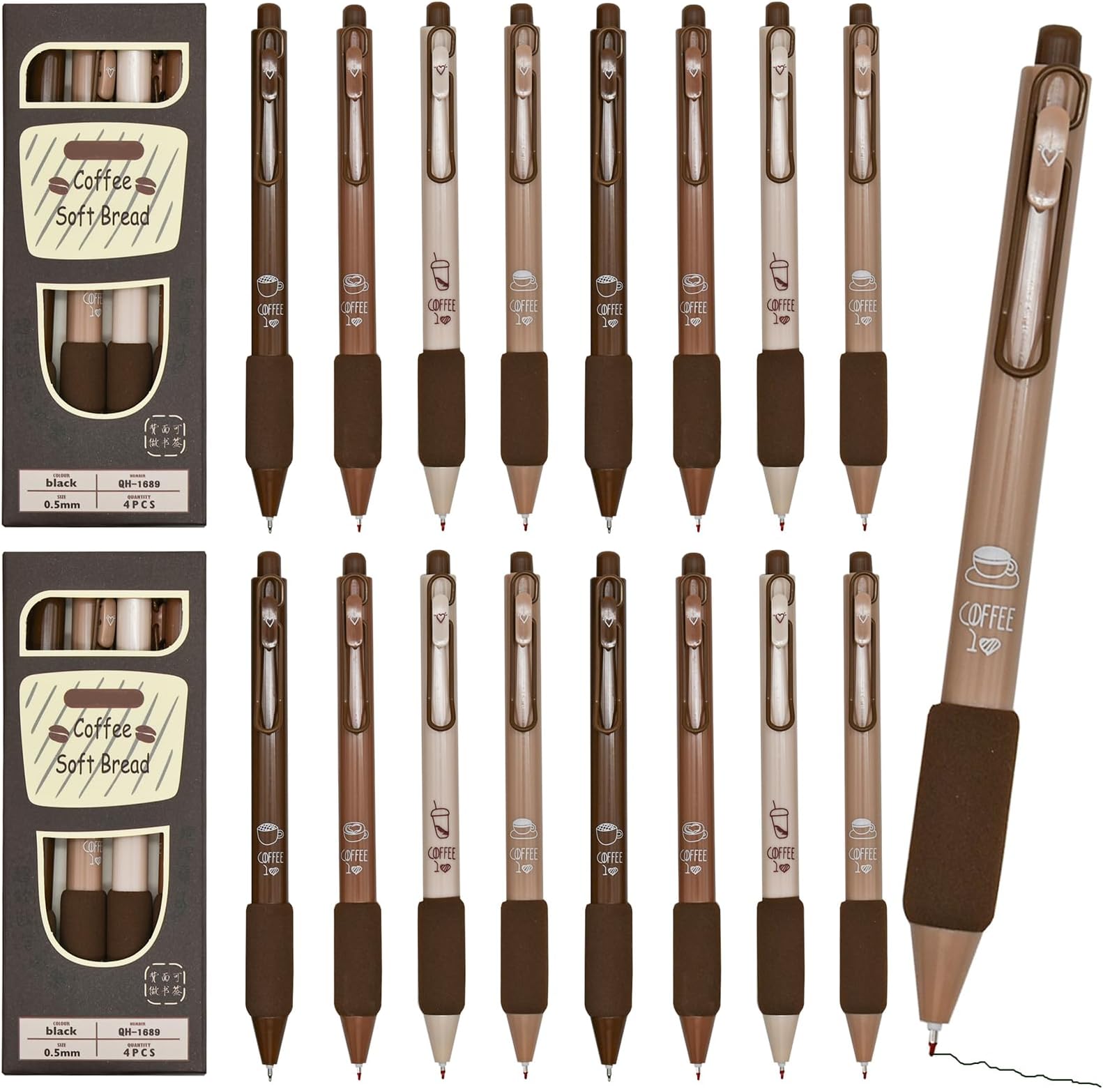 Amazon.com: Coffee Pens - Gel Ink Pens, 6Pc's Cute Coffee Pen - Coffee ...