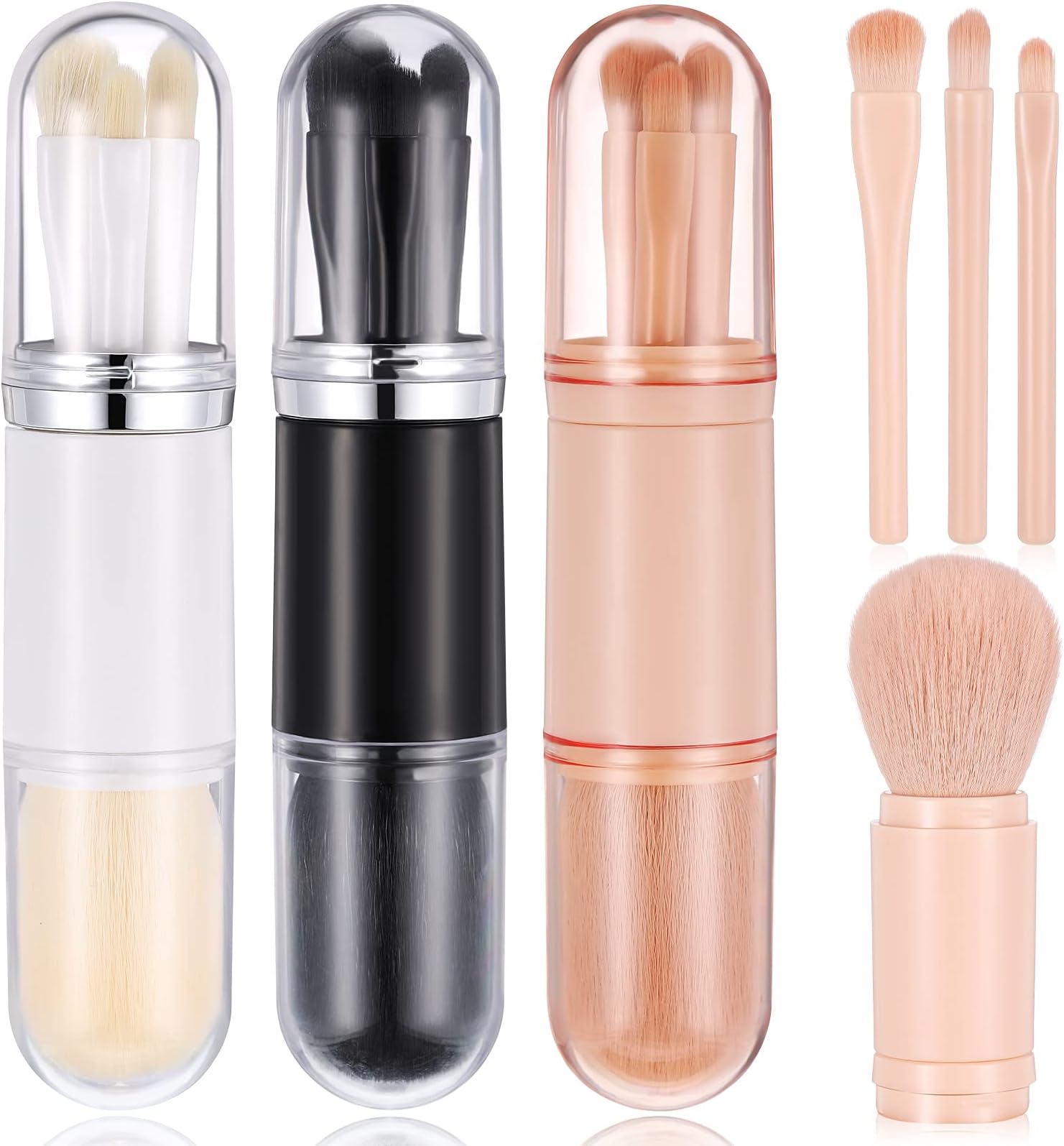Amazon.com: Bling Toman Mini 4 in 1 Makeup Brushes Set,Makeup Sponge ...