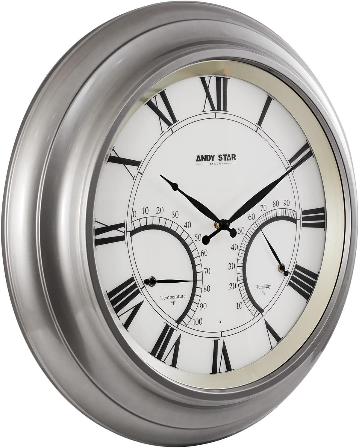 Amazon.com: ANDY STAR 24 Inch Outdoor Clocks Waterproof,Large Outdoor ...