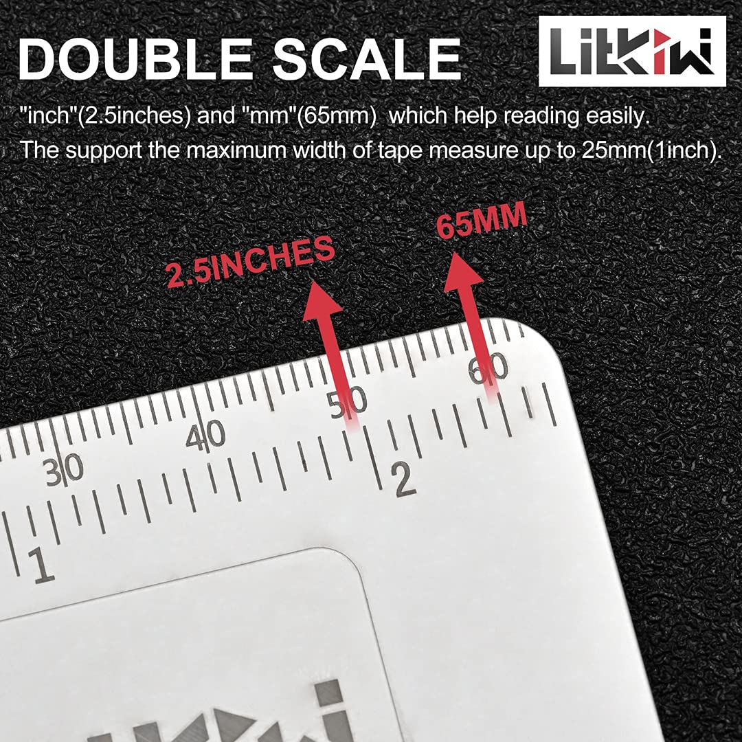 Snapklik.com : 4PCS Double Scale Measuring Tape Clip,304 Stainless ...