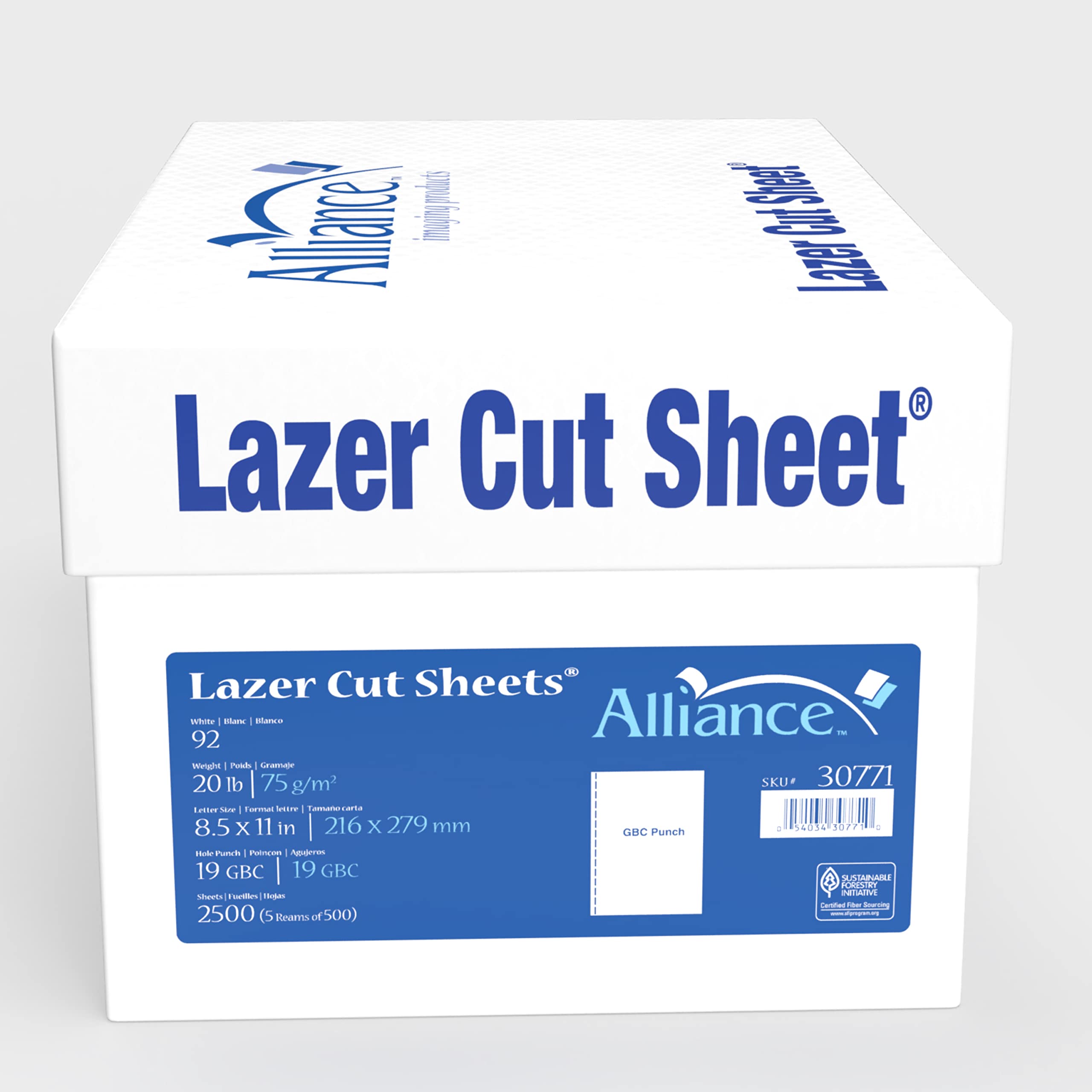 Snapklik.com : Prepunched Paper Alliance Laser Cut Sheet 19 Hole GBC 8. ...