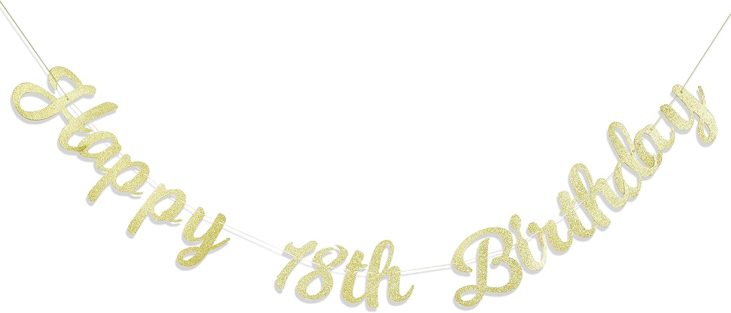 Amazon.com: happy 18th birthday banner - 18th Birthday banner party ...