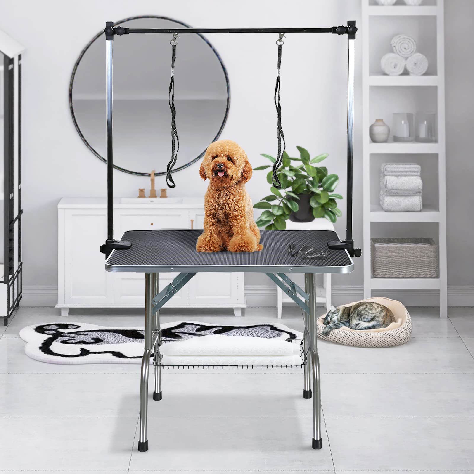 Amazon.com: JETEAGO 42 Inch Professional Adjustable Pet Grooming Table ...