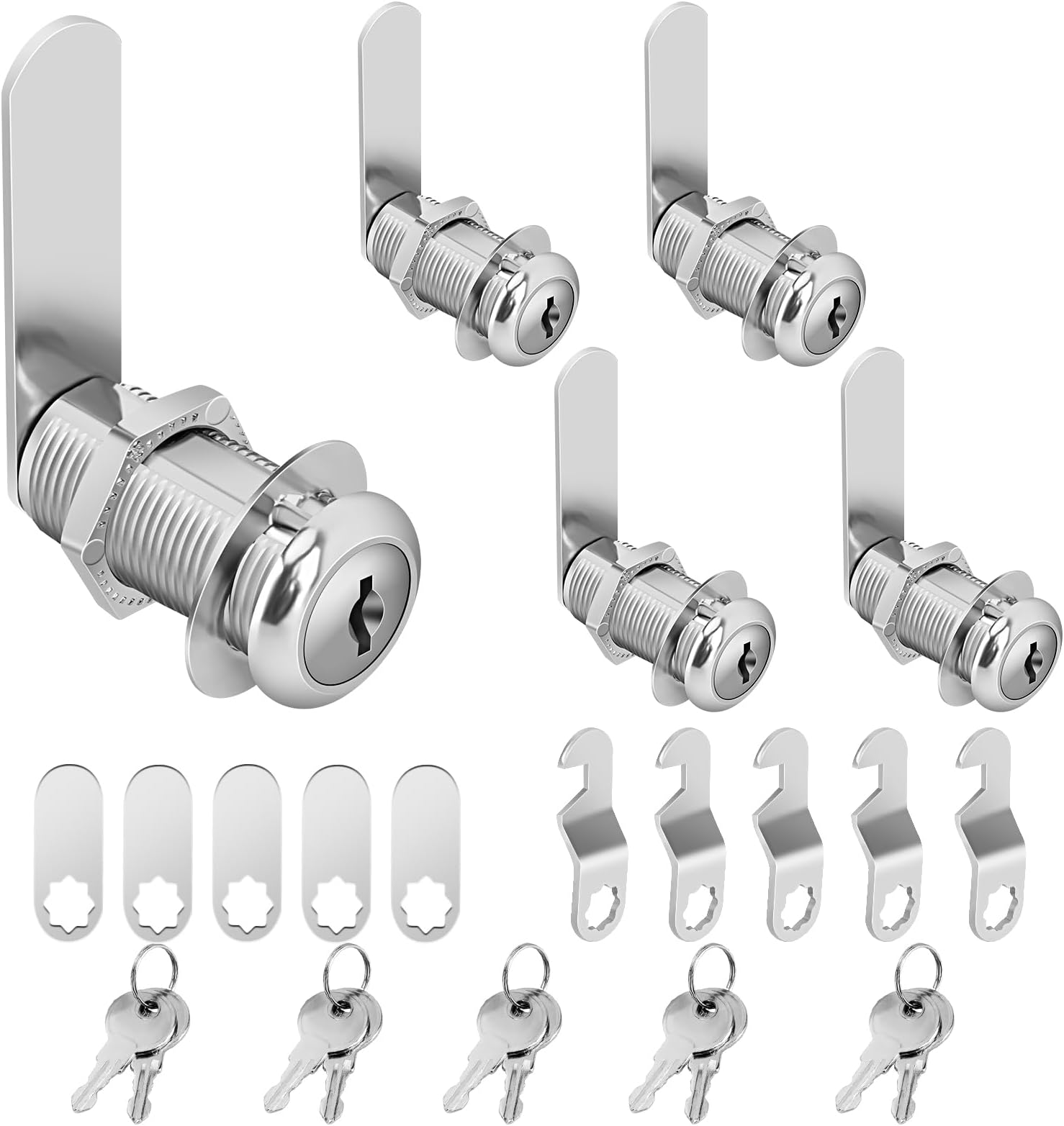 Cylinnda Cabinet Locks with Keys, 1-1/2" Long Cam Locks keyed Alike ...