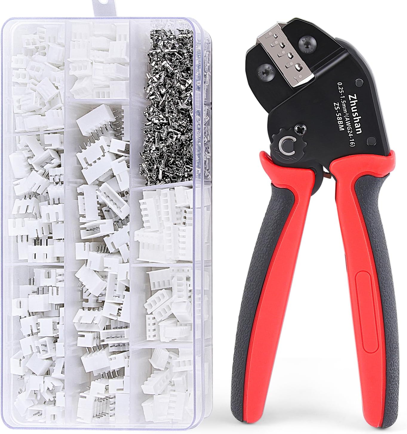 Zhushan JST Connector Kit with Molex Crimper - Includes 720PCS JST-SM ...