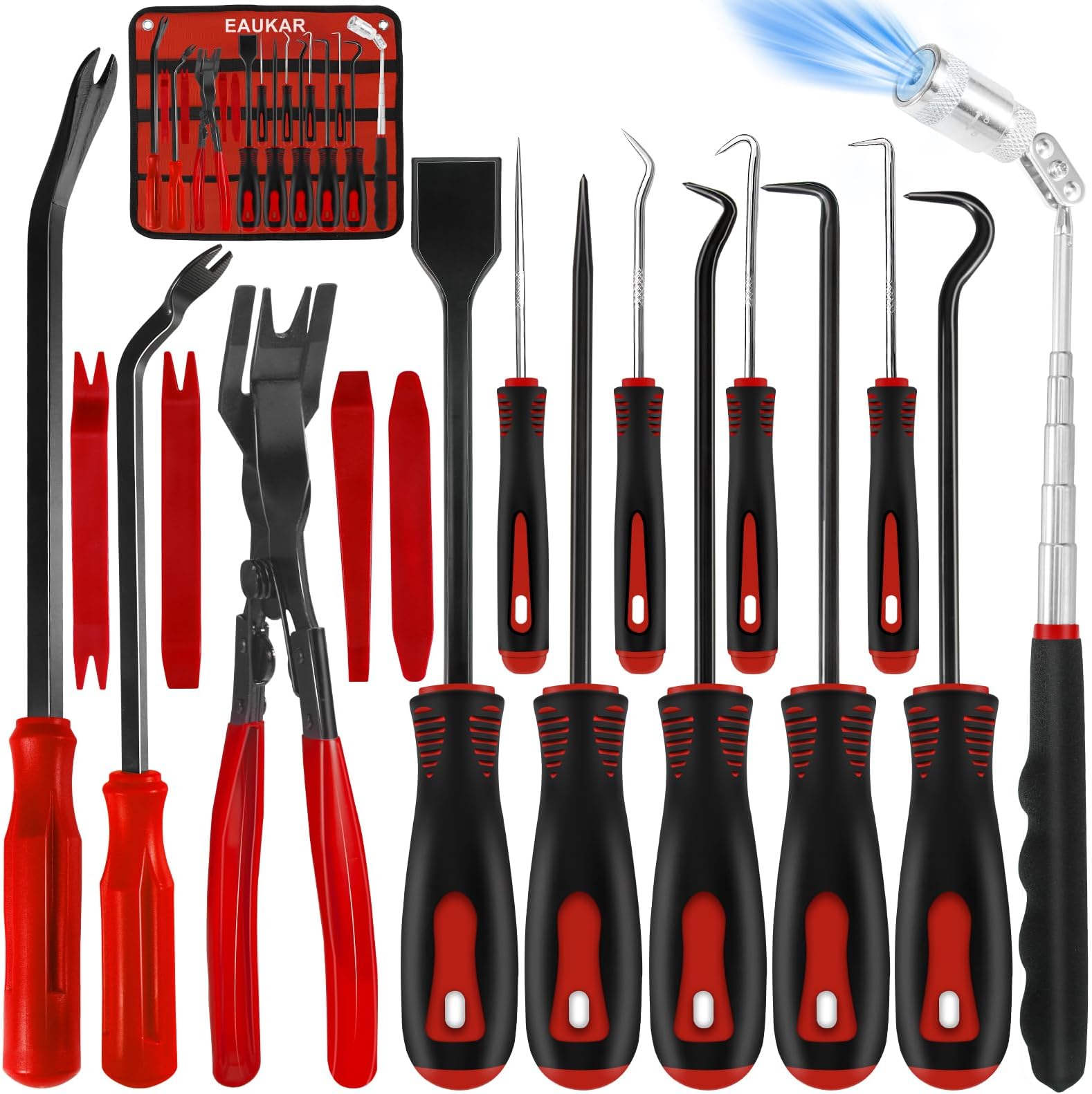 Amazon.com: GTI 13 Pcs Precision Mechanic Hook and Pick Tool Set, with Auto Clip Removal Plier ...