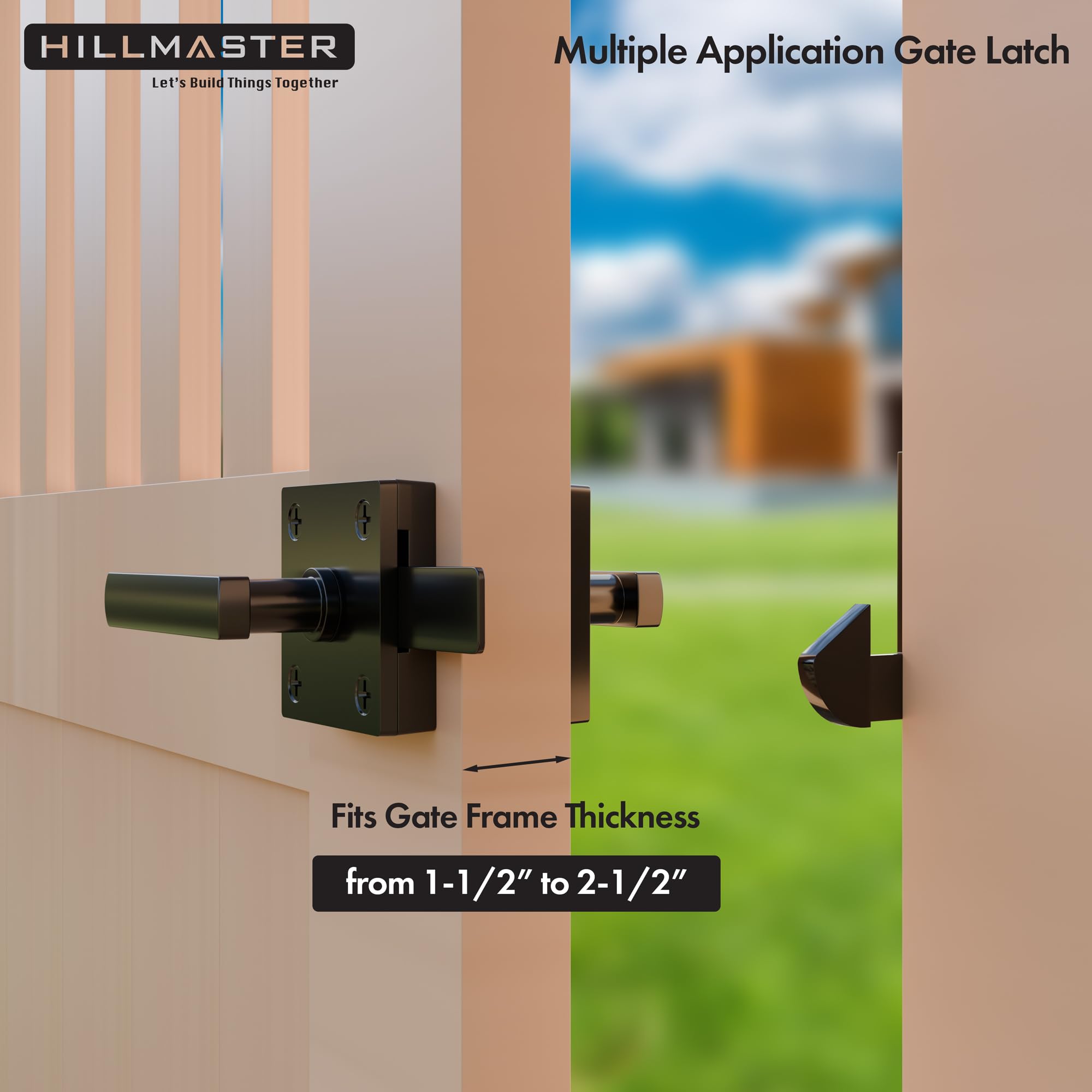 Snapklik.com : Double Sided Gate Latch For Wooden Fence,Heavy Duty ...