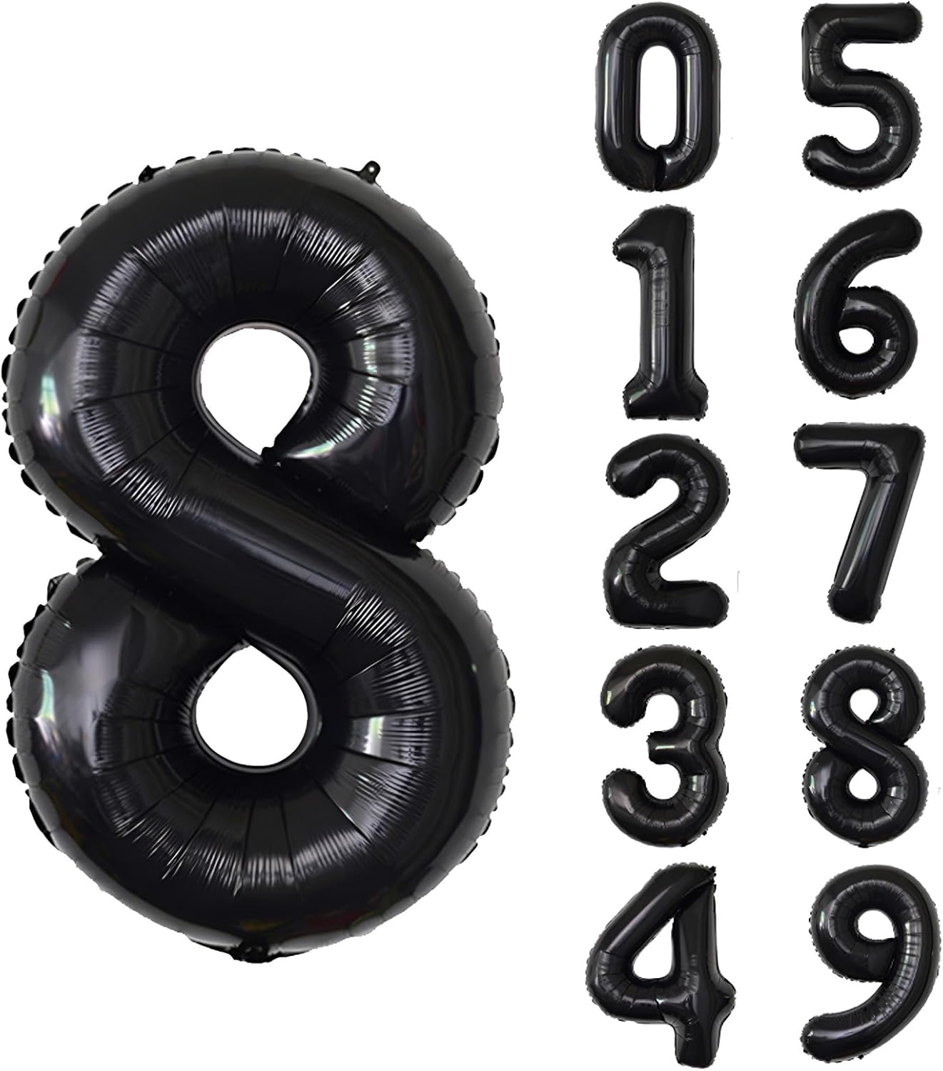Amazon.com: 40 Inch Giant black Number 8 Balloon, Helium Mylar Foil ...