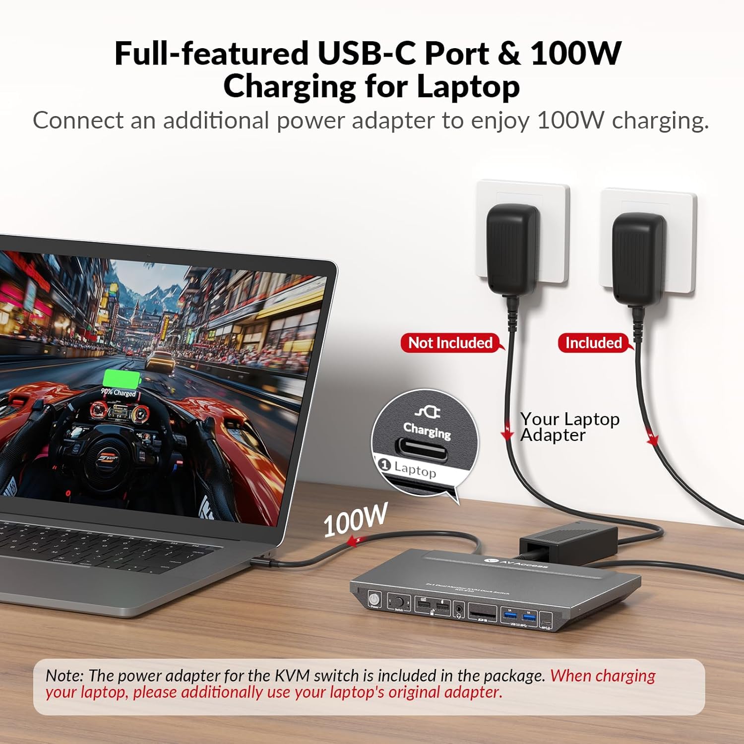 AV Access KD-E10 4K HDMI KVM Switch Docking Station User Manual