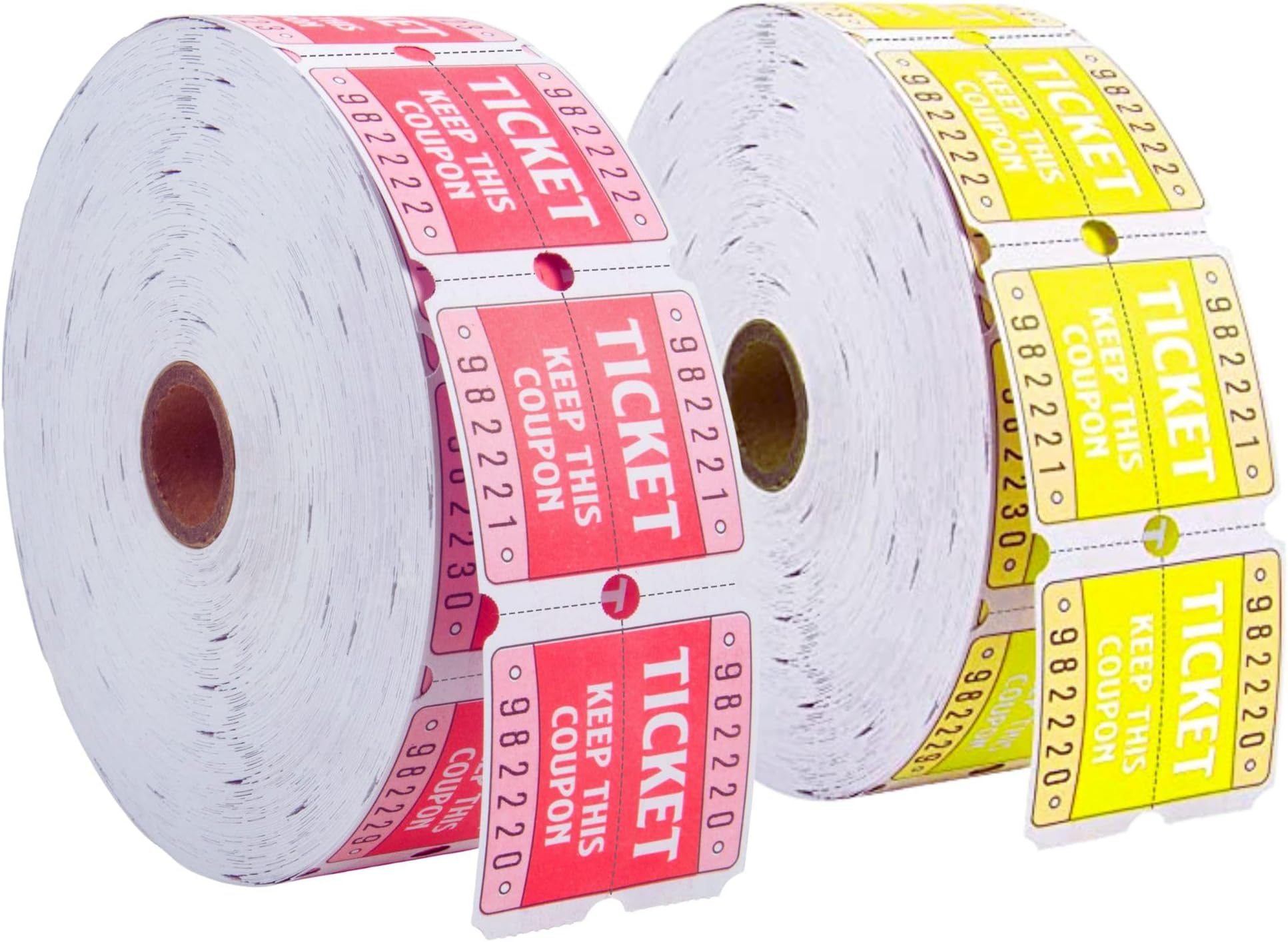 Amazon.com: L LIKED Multicolor Raffle Tickets-4000 Tickets (2 Double ...