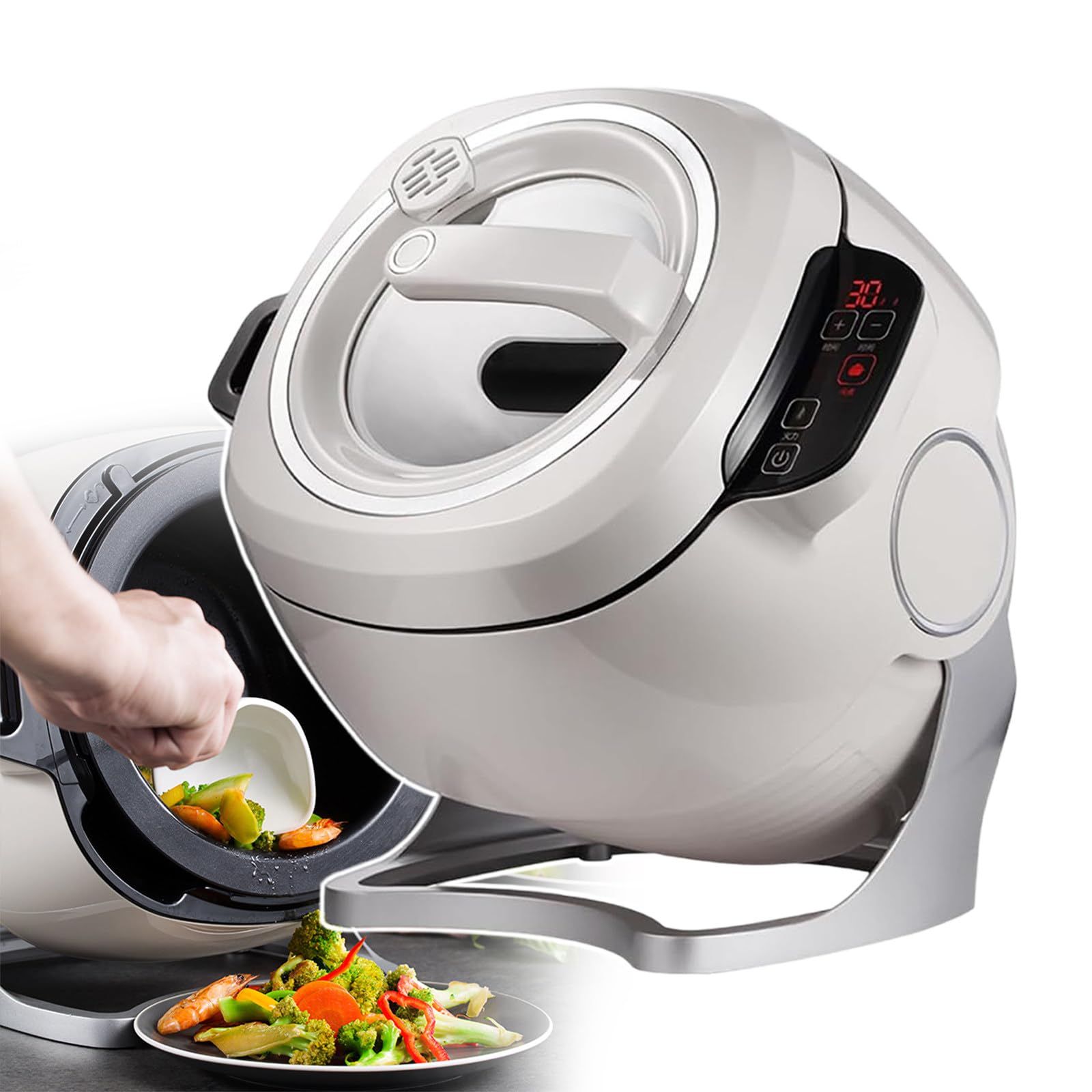 2000 W Commercial Food Processor, 6 L Automatic Cooking Machine with ...