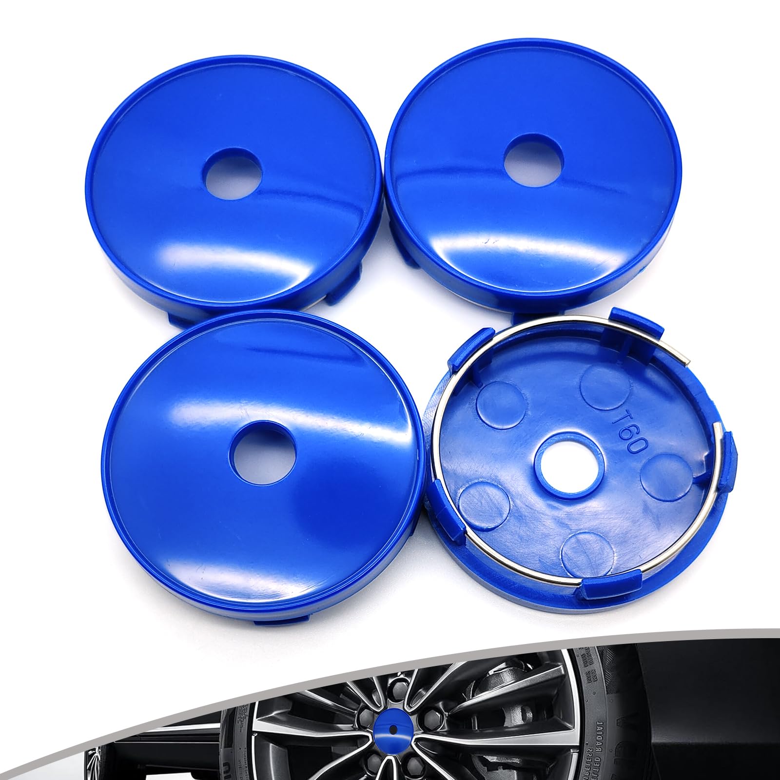 Amazon.com: Flygun 4 PCS Car Hub Center Cap, OD 2.36" ID 2.2" High 0.59 ...