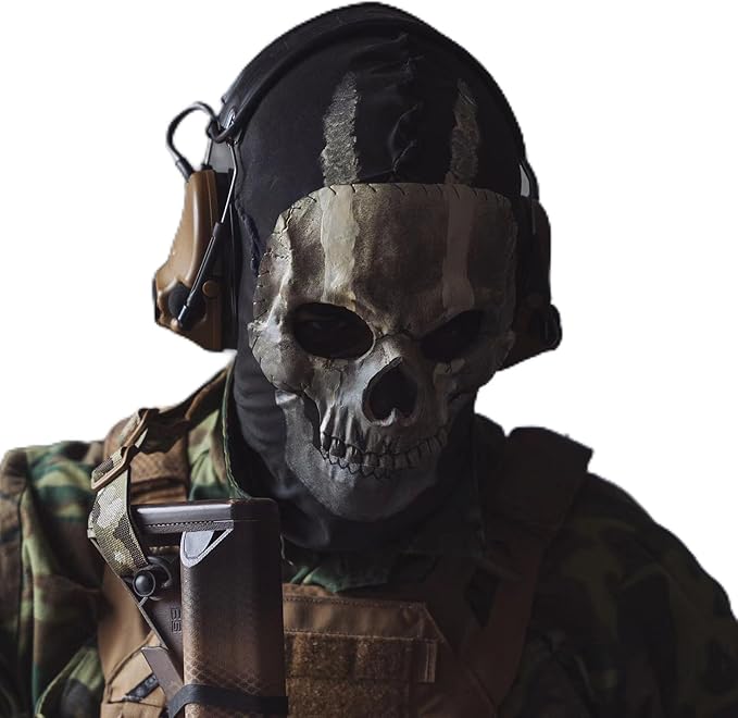 Amazon.com: Ghost Mask Skull Skeleton Latex Full Head Mask Halloween ...