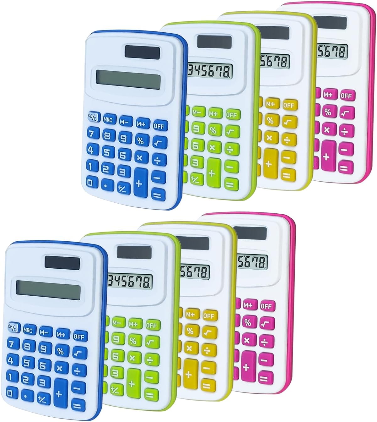 Amazon.com : Basic Calculator 8 Digit Silicone Button Desktop ...