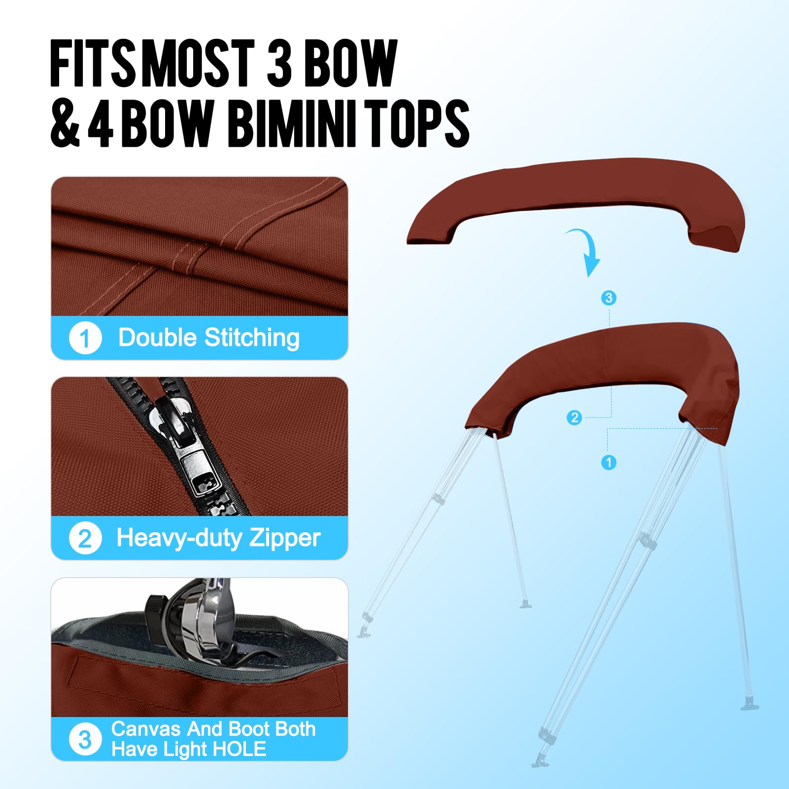 Boat Accessories Mionovity Bimini Top Storage Boot Cover - Waterproof ...