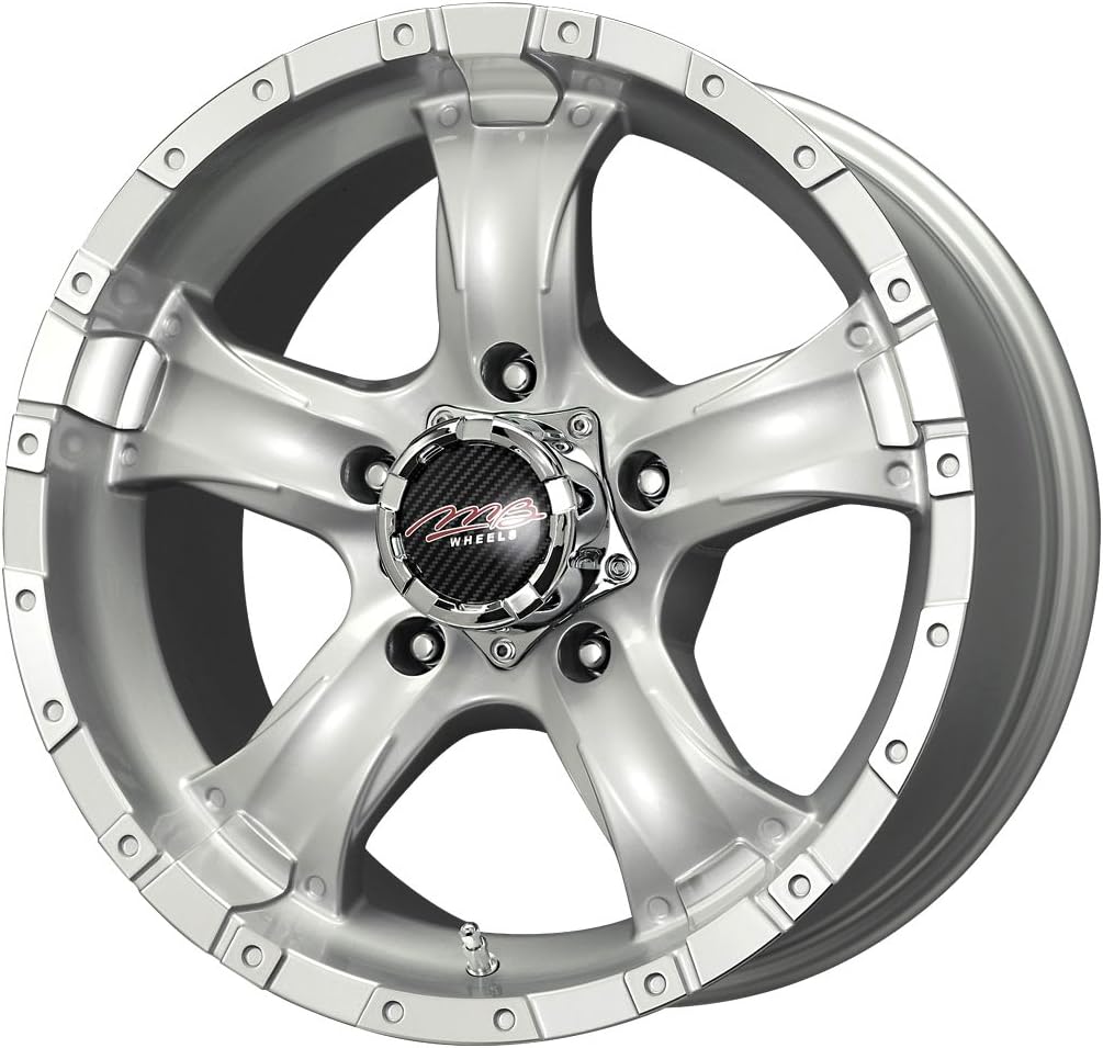 Amazon.com: MB Wheels Chaos Silver Machined Wheel (17x8.5"/5x127mm ...